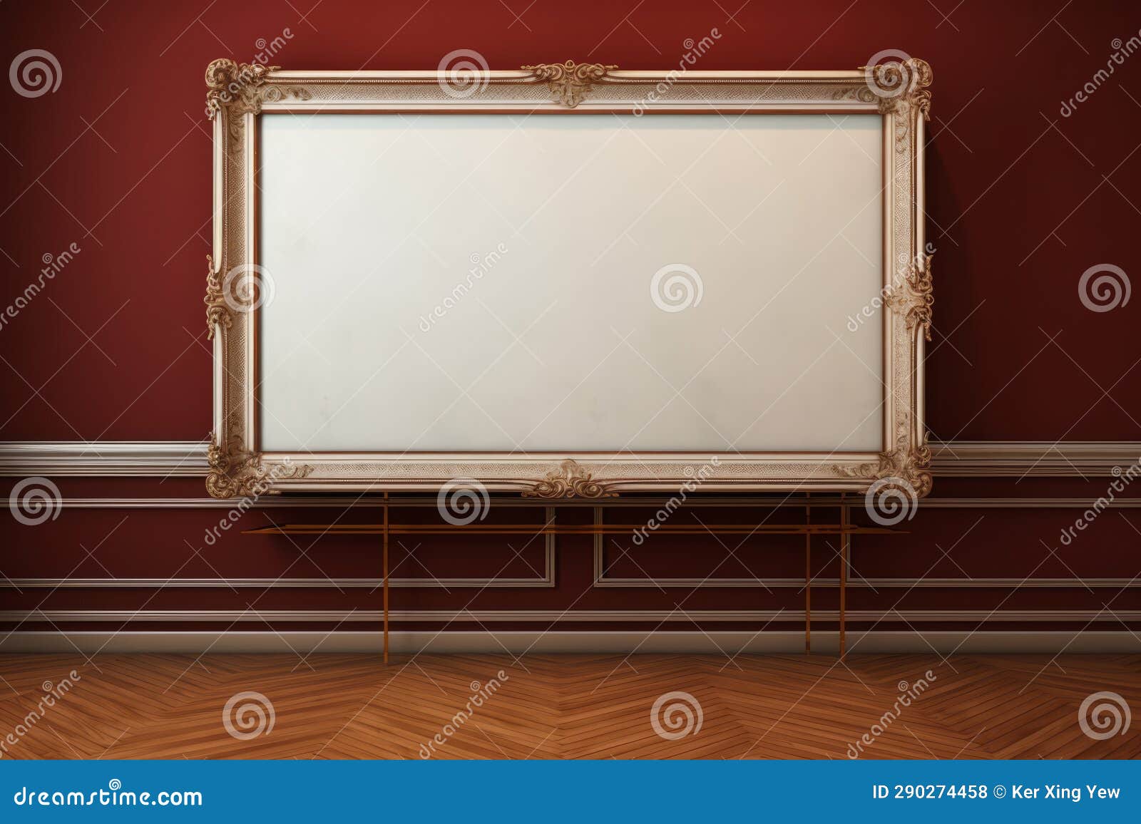 Historical Museum Frame Mock-up Stock Illustration - Illustration of ...