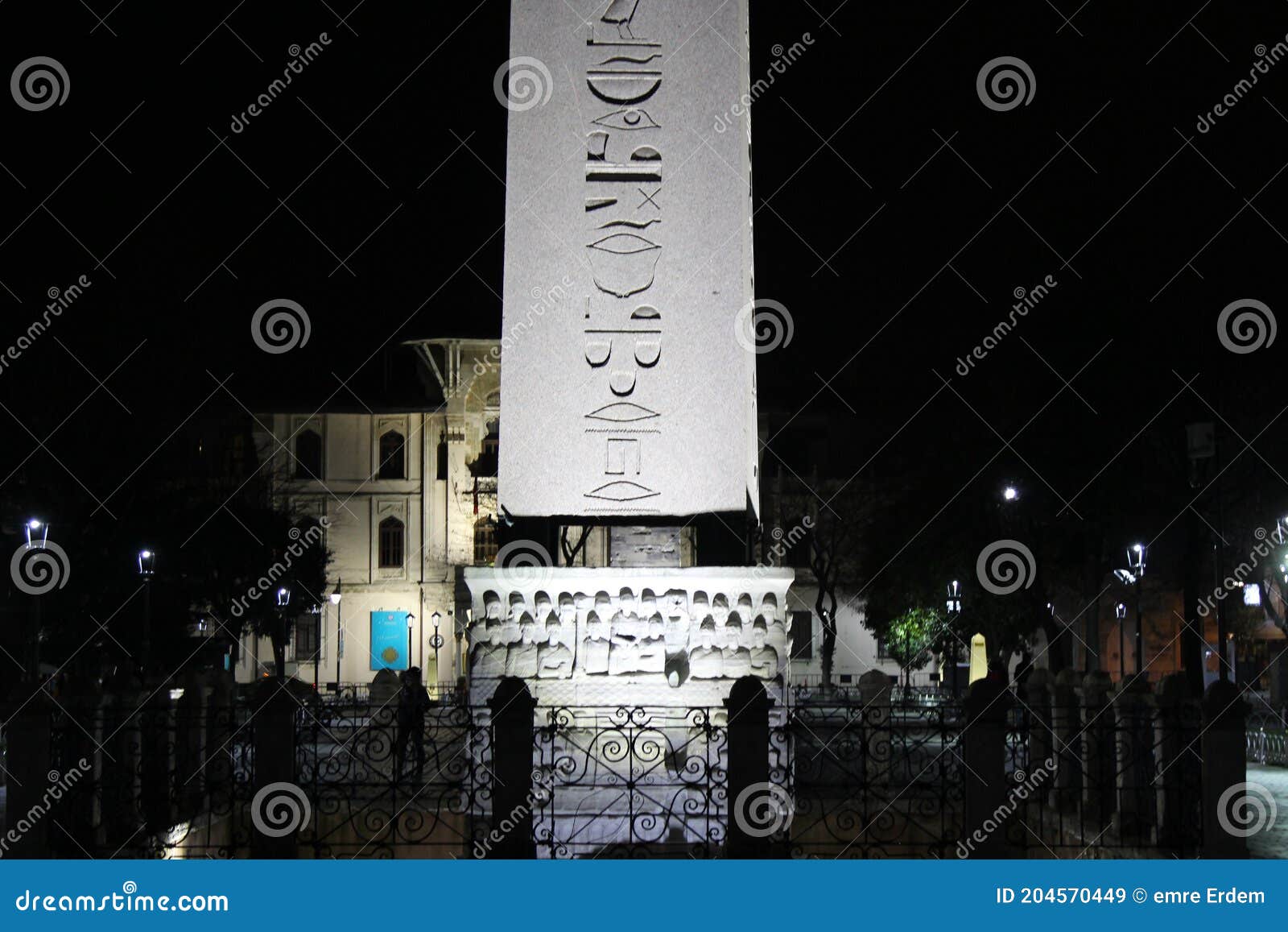 The Historical Obelisk Full of Passwords and Symbols. Chamber of ...