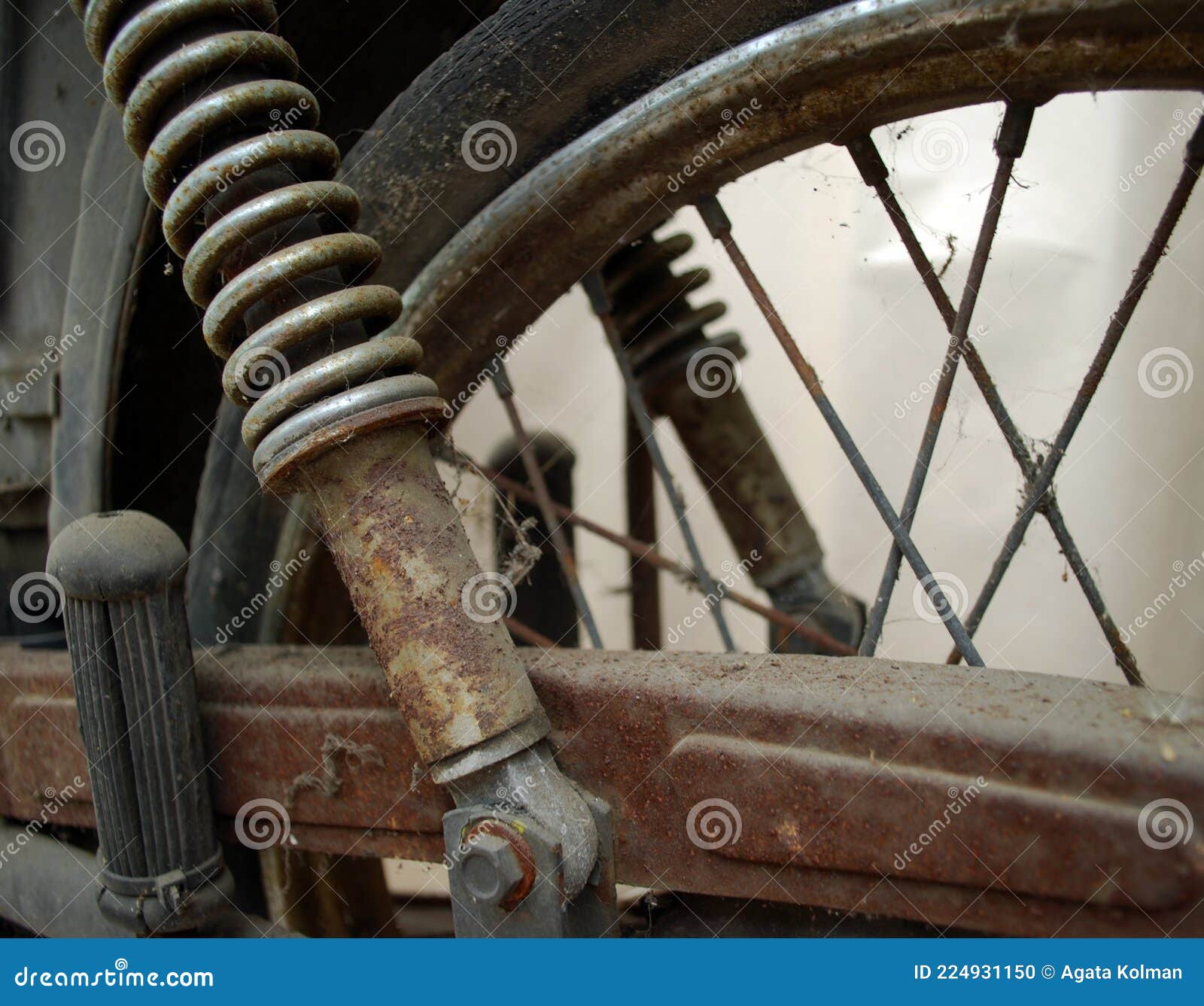 Historical, Old but Still Working Shock Absorber with View on Part of ...