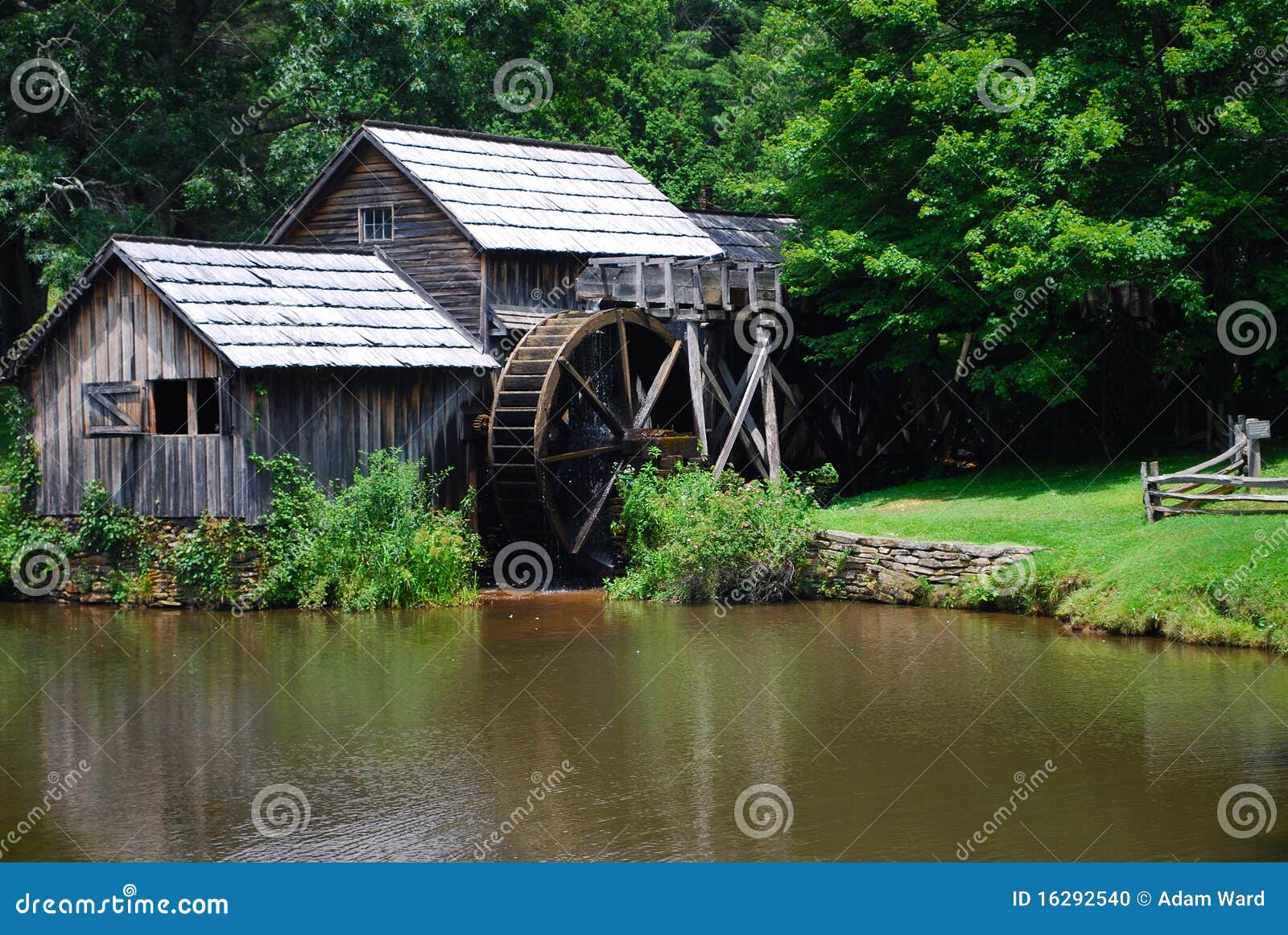 Historical old water mill stock photo. Image of mabry - 16292540