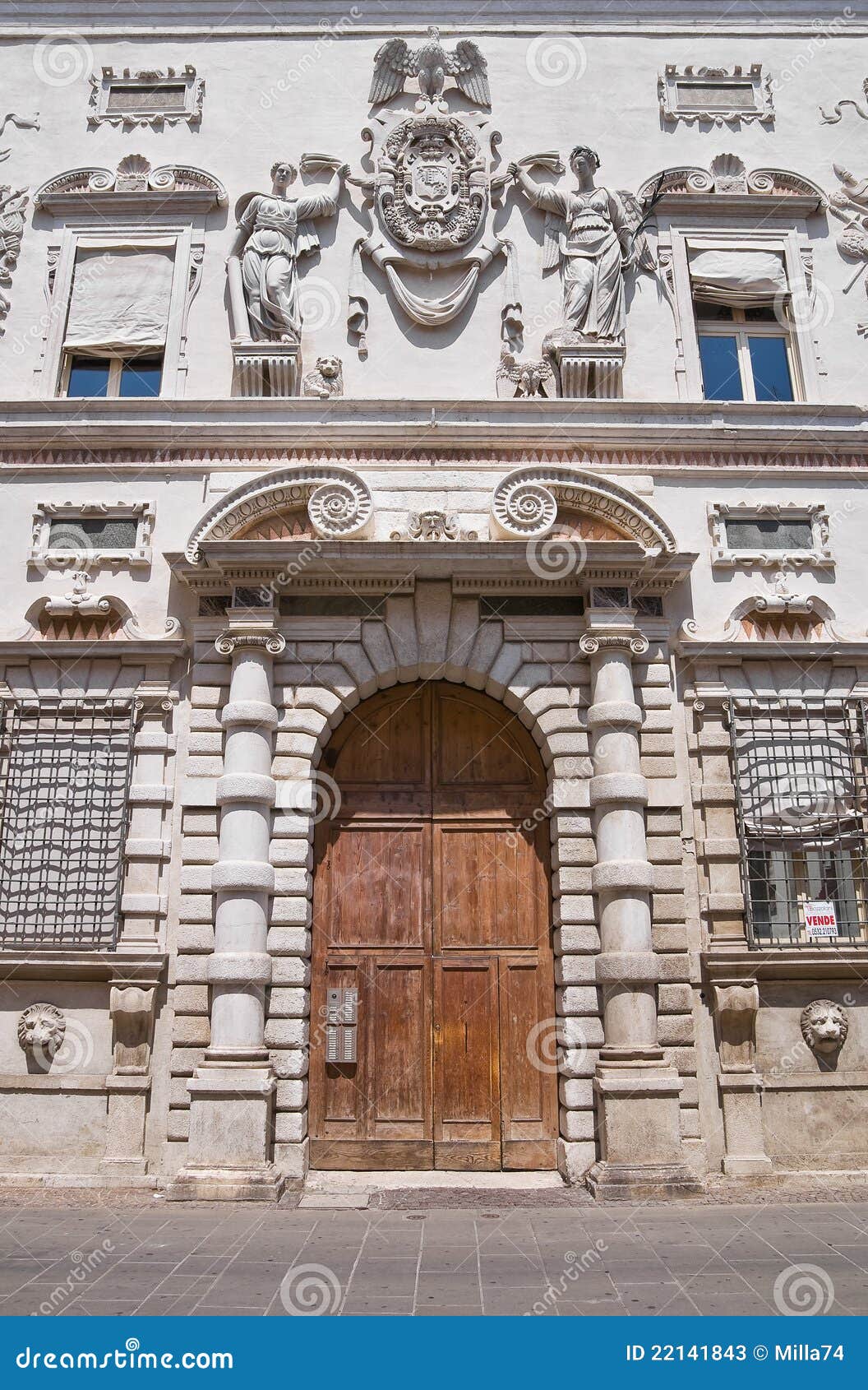 Historical Palace of Ferrara. Stock Image - Image of outdoor, heritage ...