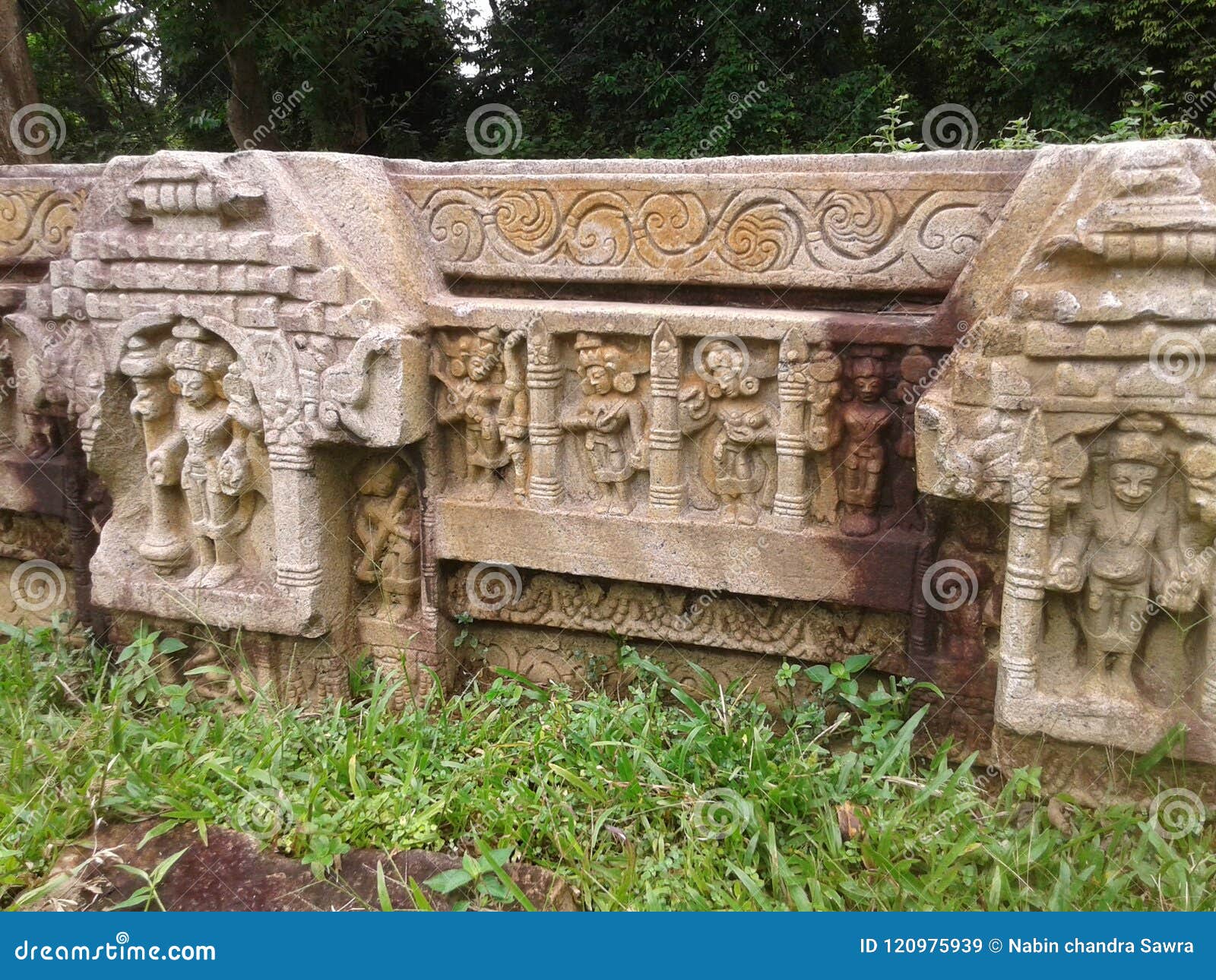 Numaligarh ancient park stock image. Image of historical - 120975939