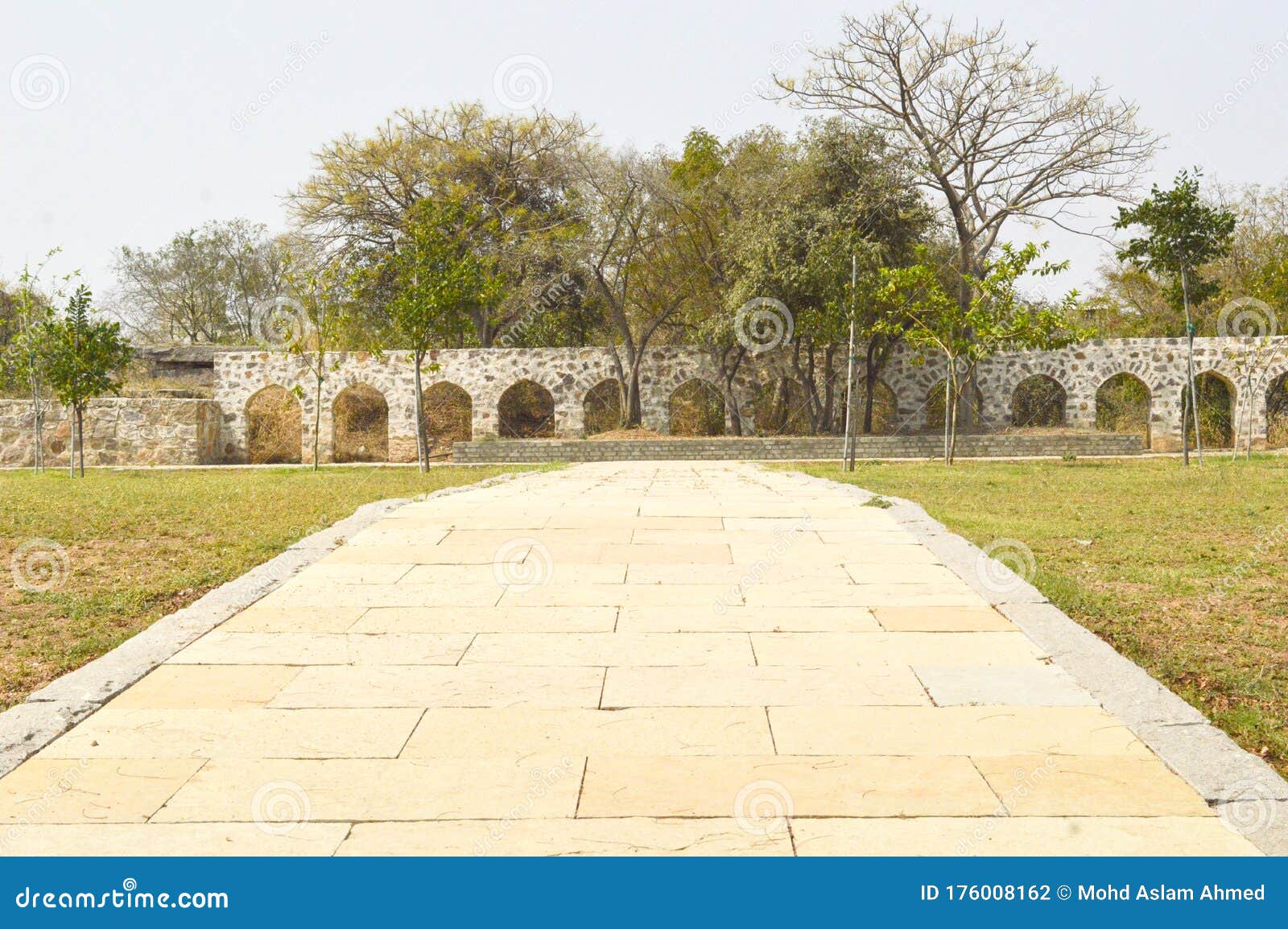 Historical Pathway in Hyderabad India Stock Photo - Image of green ...