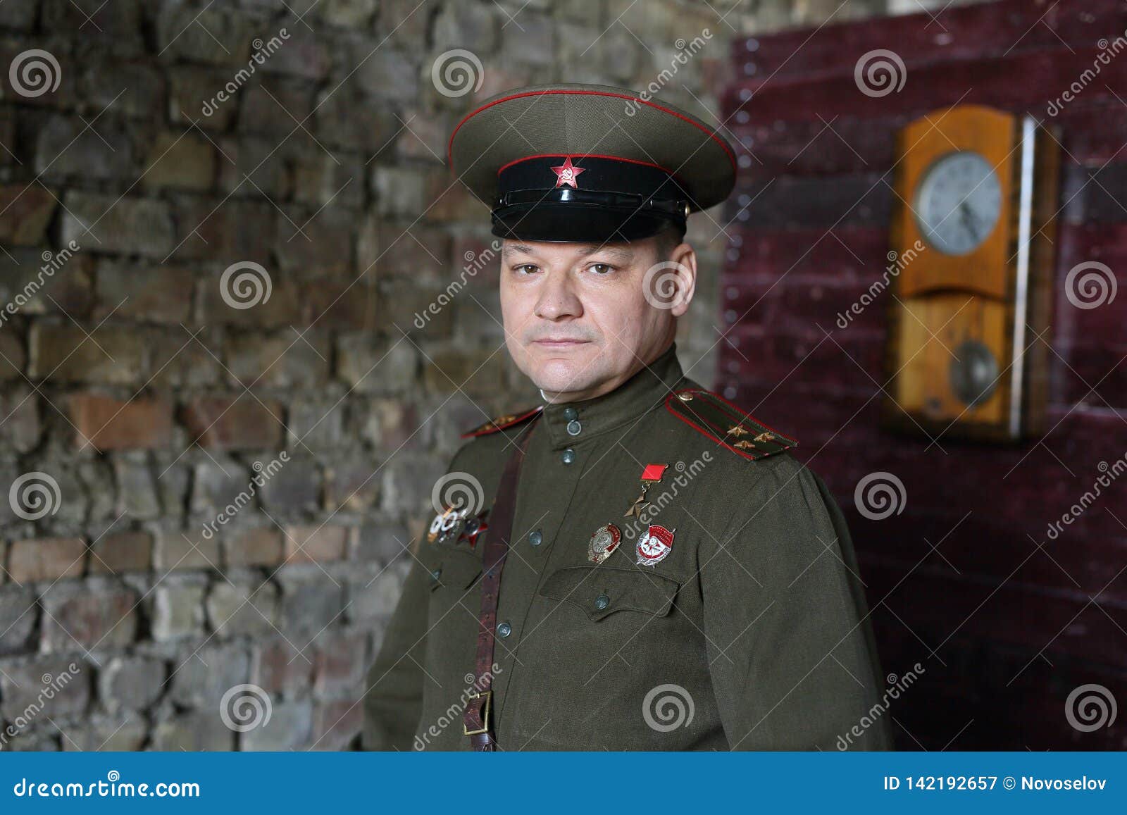 Officer of the Soviet army stock image. Image of commander - 142192657