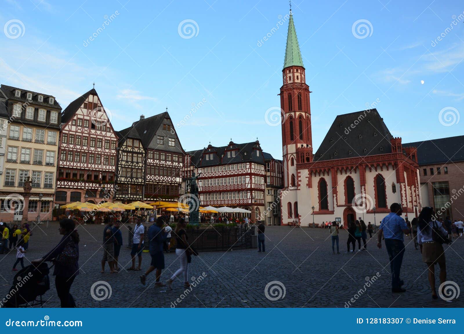 Historical Romer Square in the City of Frankfurt Main, Germany ...