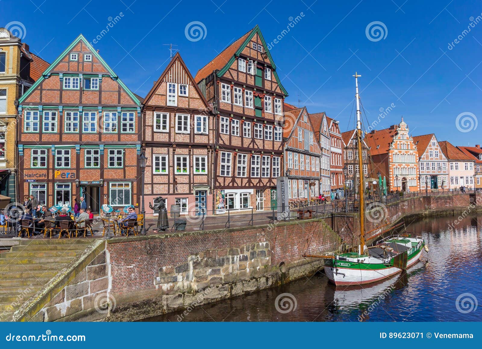 Historical Sailing Ship in the Old Harbor of Stade Editorial Photo ...