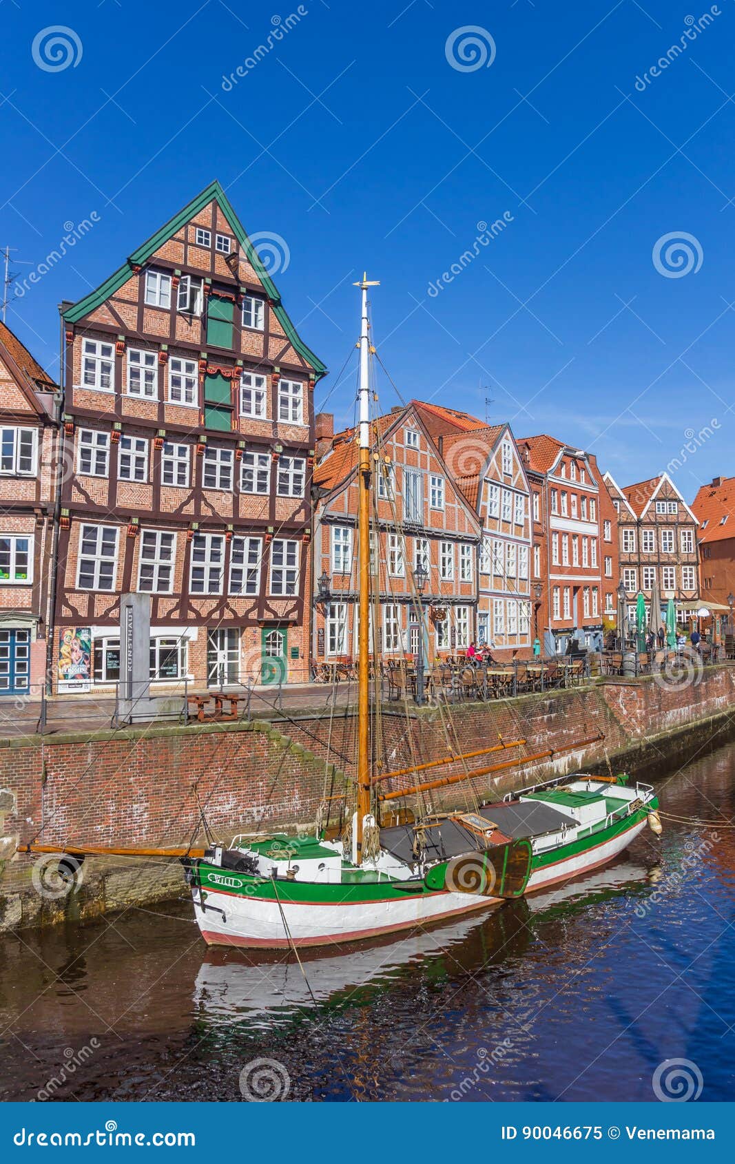 Historical Ship in the Old Harbor of Stade Editorial Image - Image of ...