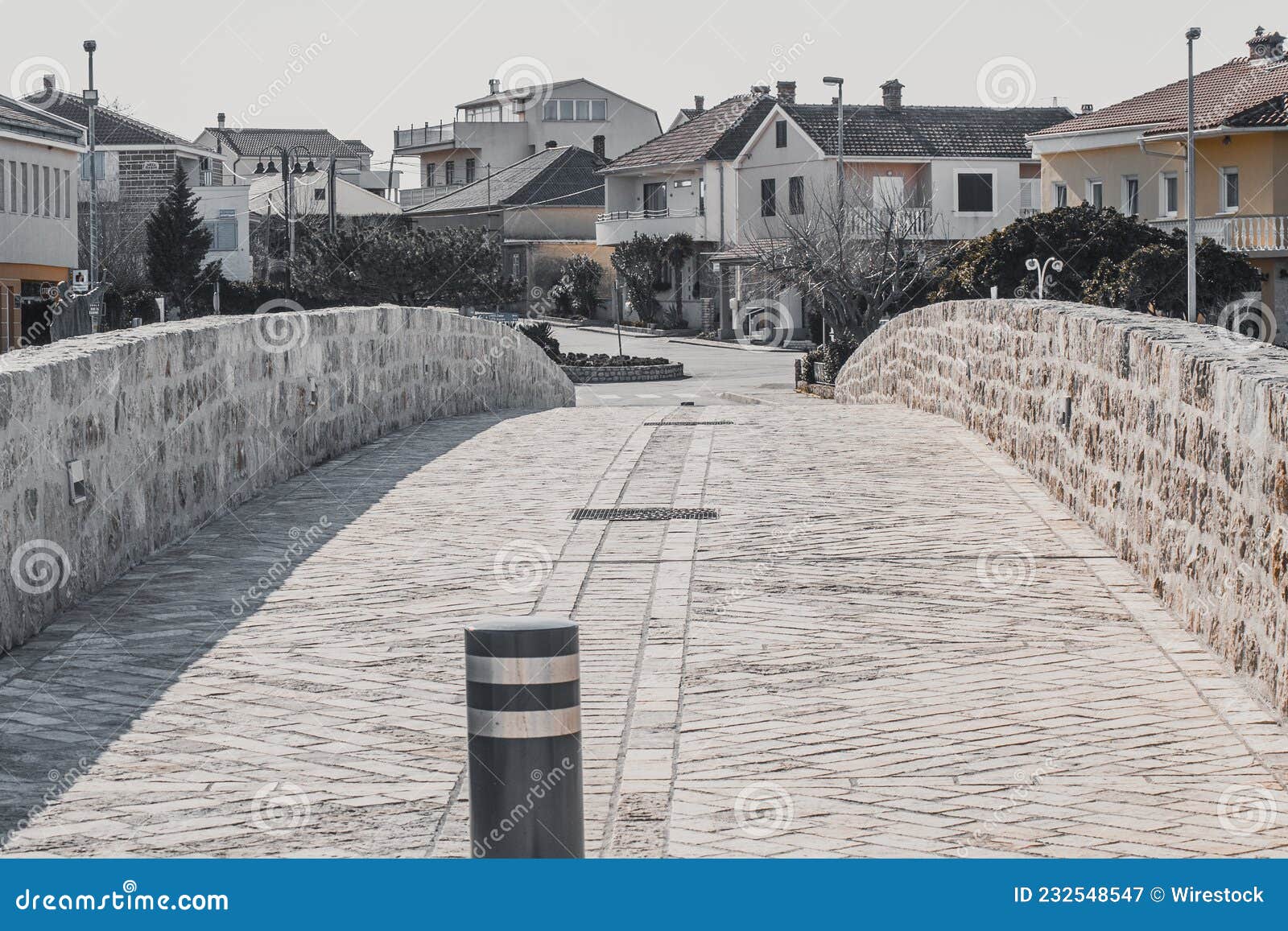 Historical Stone Bridge in Nin, Croatia Stock Image - Image of croatia ...