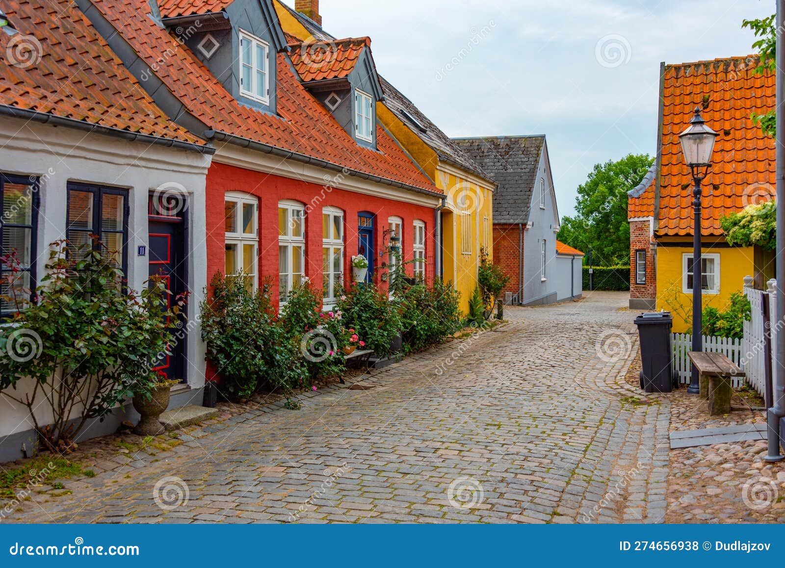 Historical Street in the Center of Ribe, Denmark Stock Photo - Image of ...