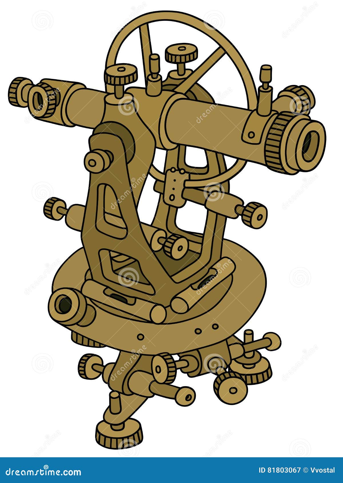 Historical theodolite stock vector. Illustration of surveyor - 81803067