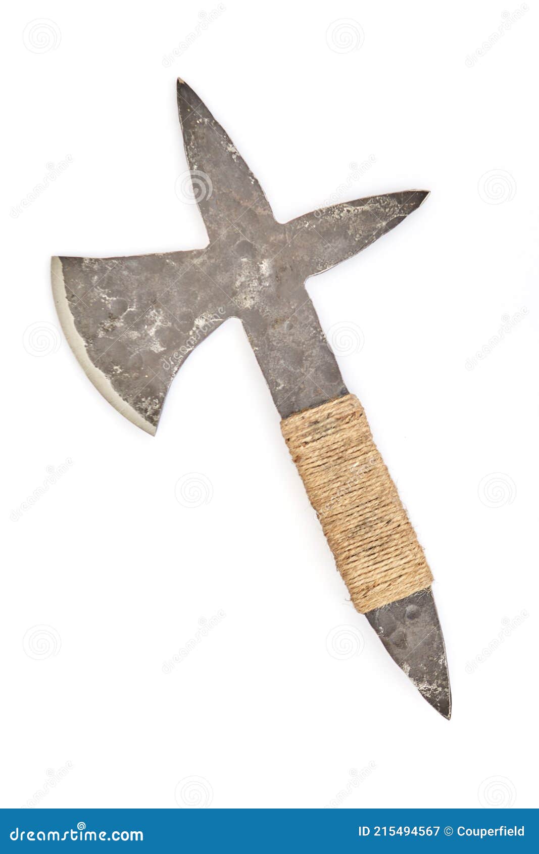 Simple Throwing Axe Weapon Isolated on White Background Stock Image ...