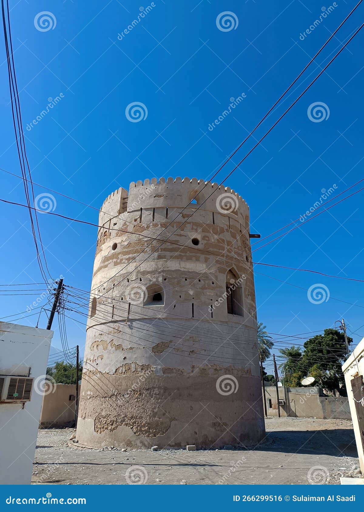 A Historical Tower from an Ancient Era of Oman S History Stock Photo ...