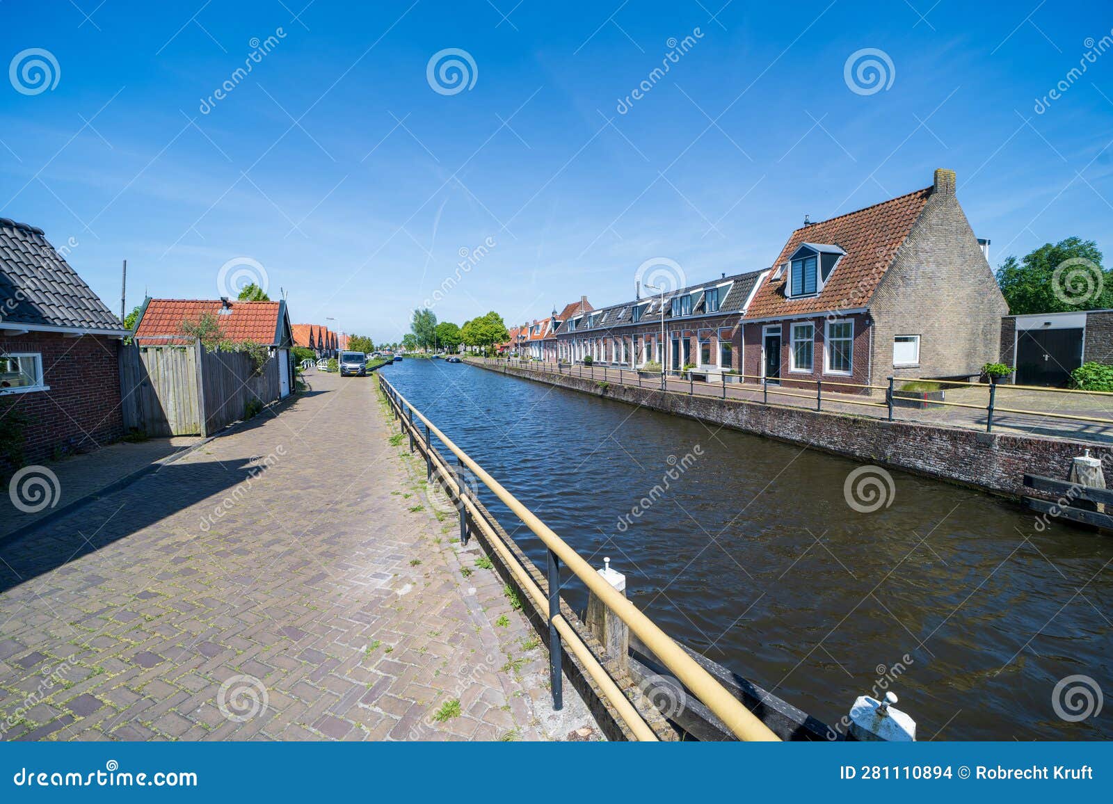 The Town of Workum, the Netherlands Stock Photo - Image of boardwalk ...