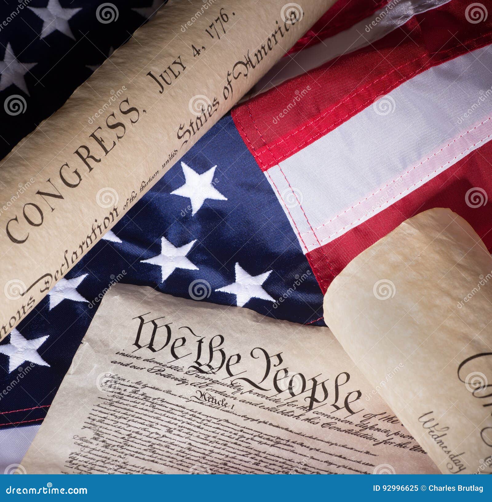 Historical United States Documents Stock Image - Image of july ...