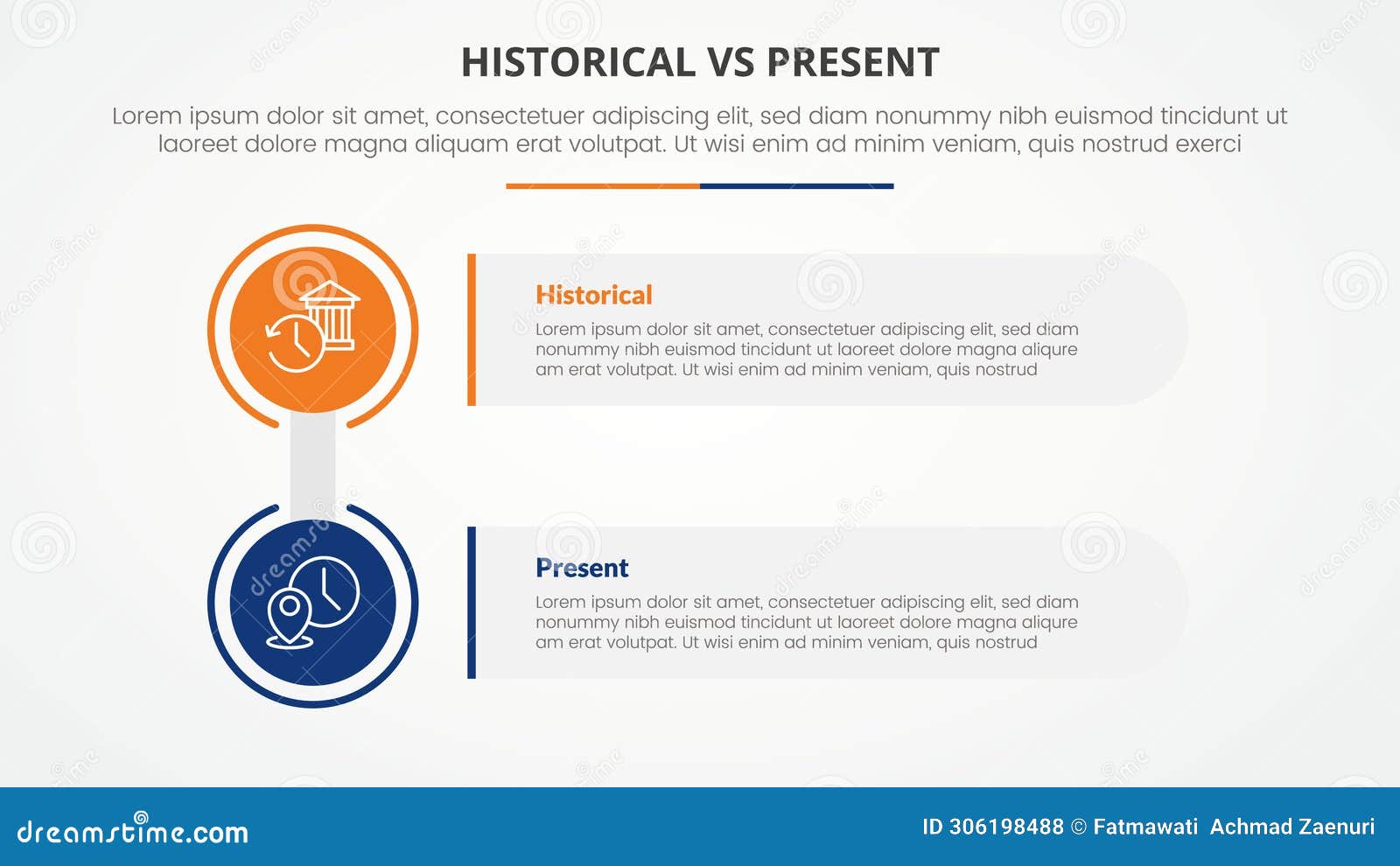 Historical Vs Present Versus Comparison Opposite Infographic Concept ...