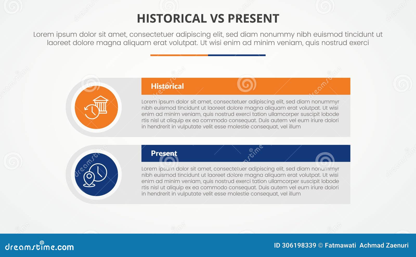 Historical Vs Present Versus Comparison Opposite Infographic Concept ...