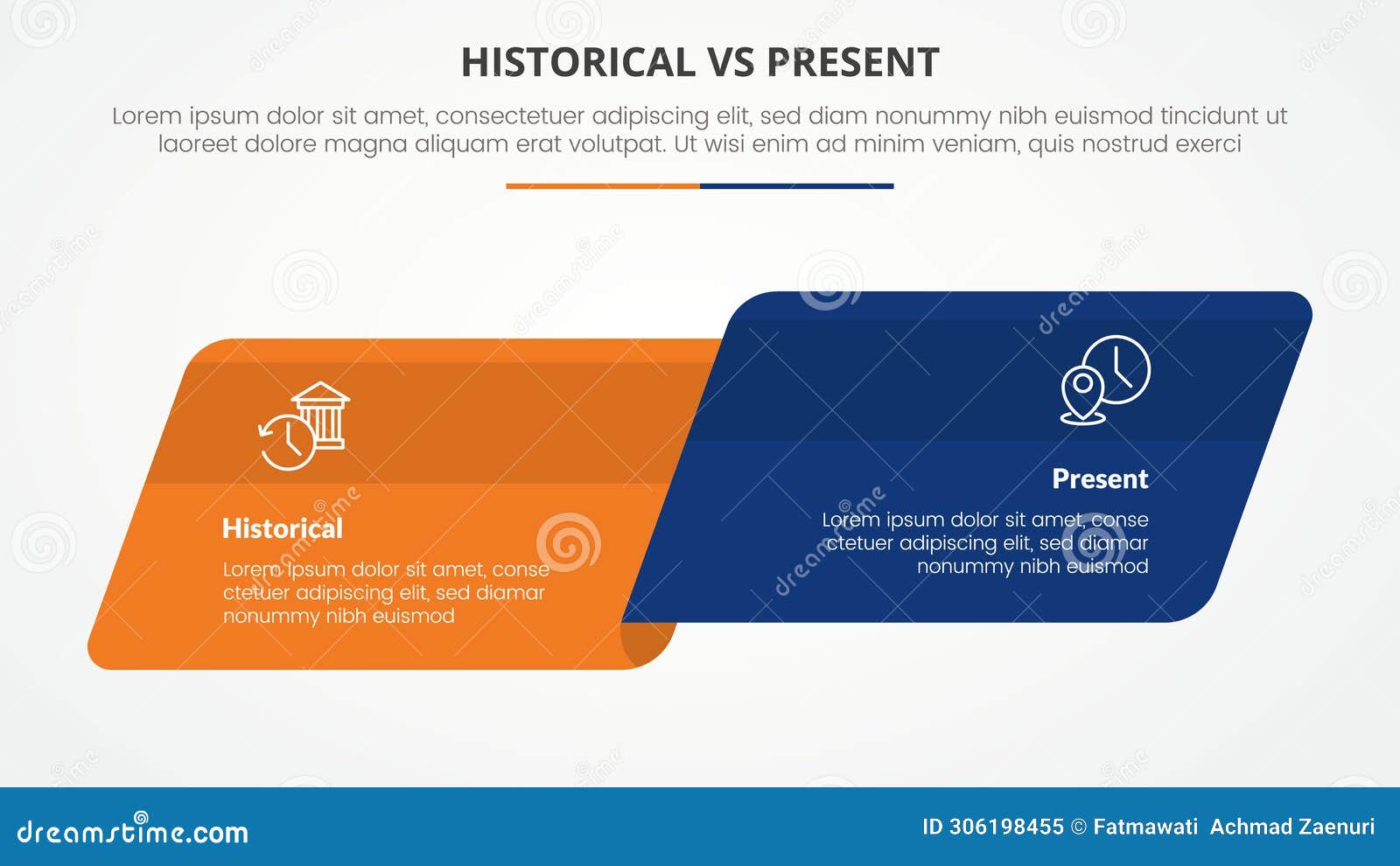 Historical Vs Present Versus Comparison Opposite Infographic Concept ...
