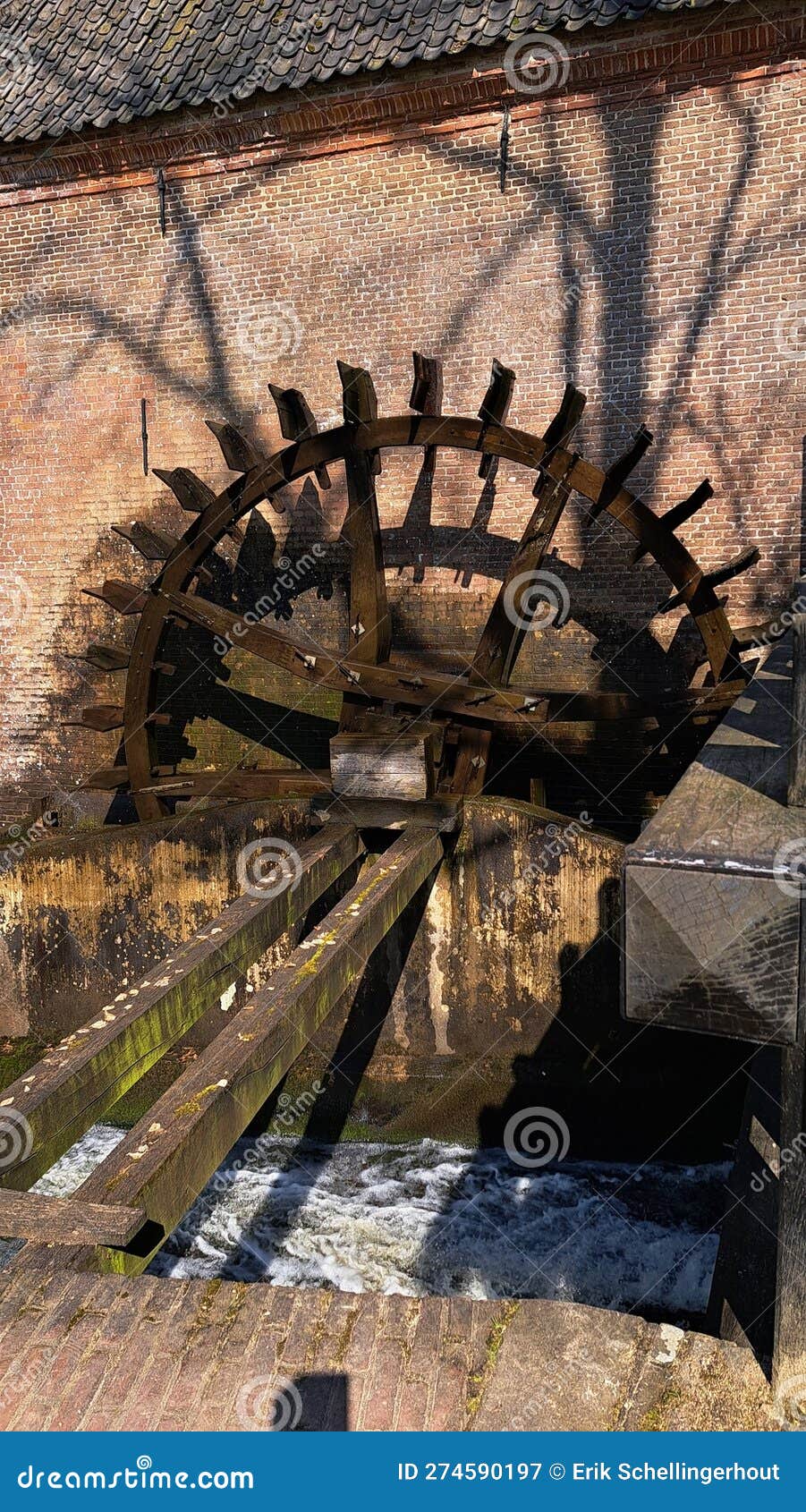 A Historical Water Wheel is Still Working Stock Image - Image of ...
