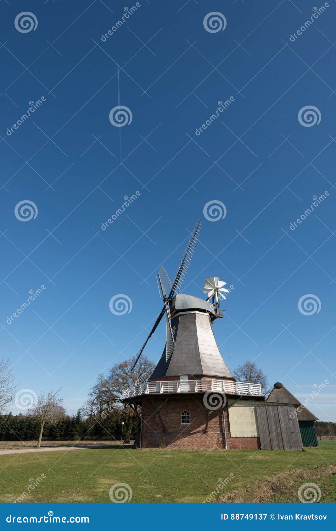 Historical Windmill in Germany Stock Image - Image of building ...
