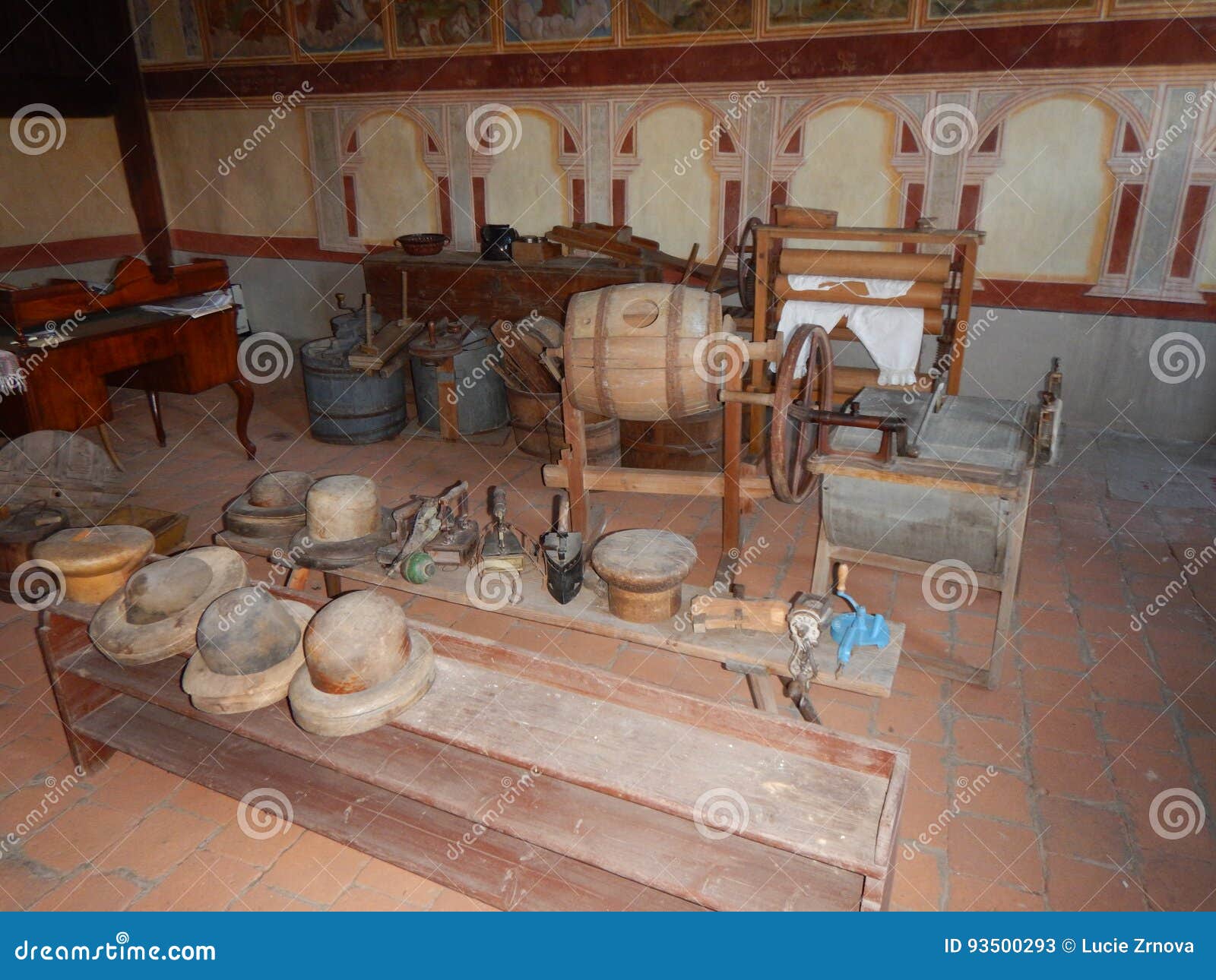 Historical Wooden Tools in an Old House Stock Image - Image of ...