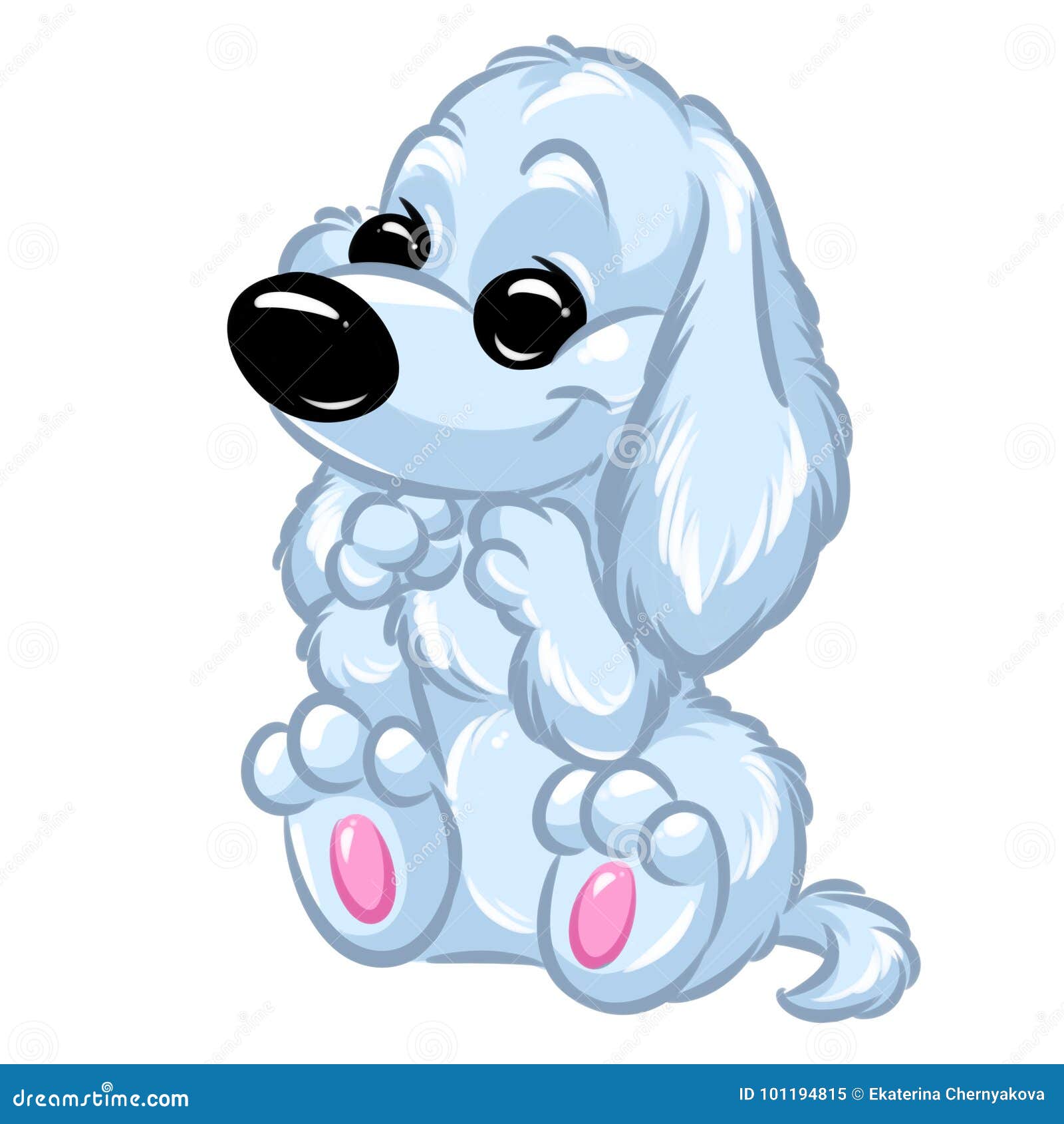 Historieta Alegre Azul Del Perro Stock de ilustración - Ilustración de ...