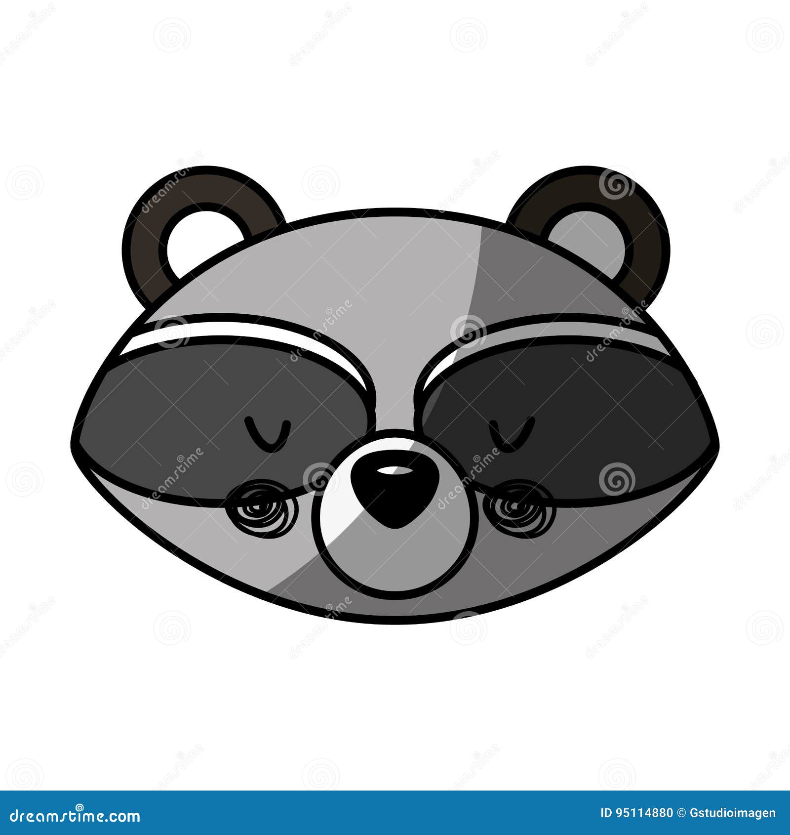 Historieta Animal Del Mapache Ilustración del Vector - Ilustración de ...