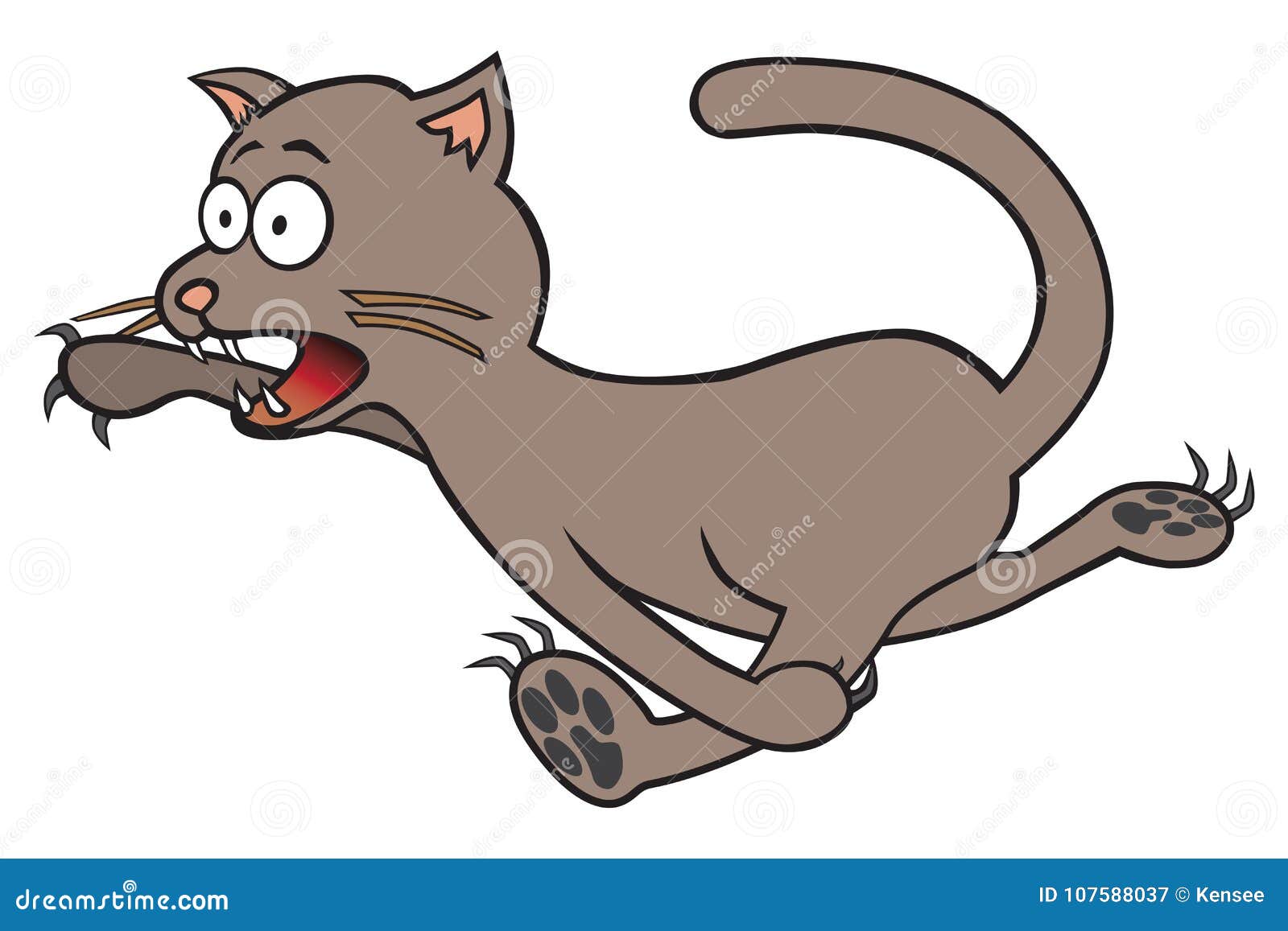 Historieta asustada Kitty ilustración del vector. Ilustración de ...