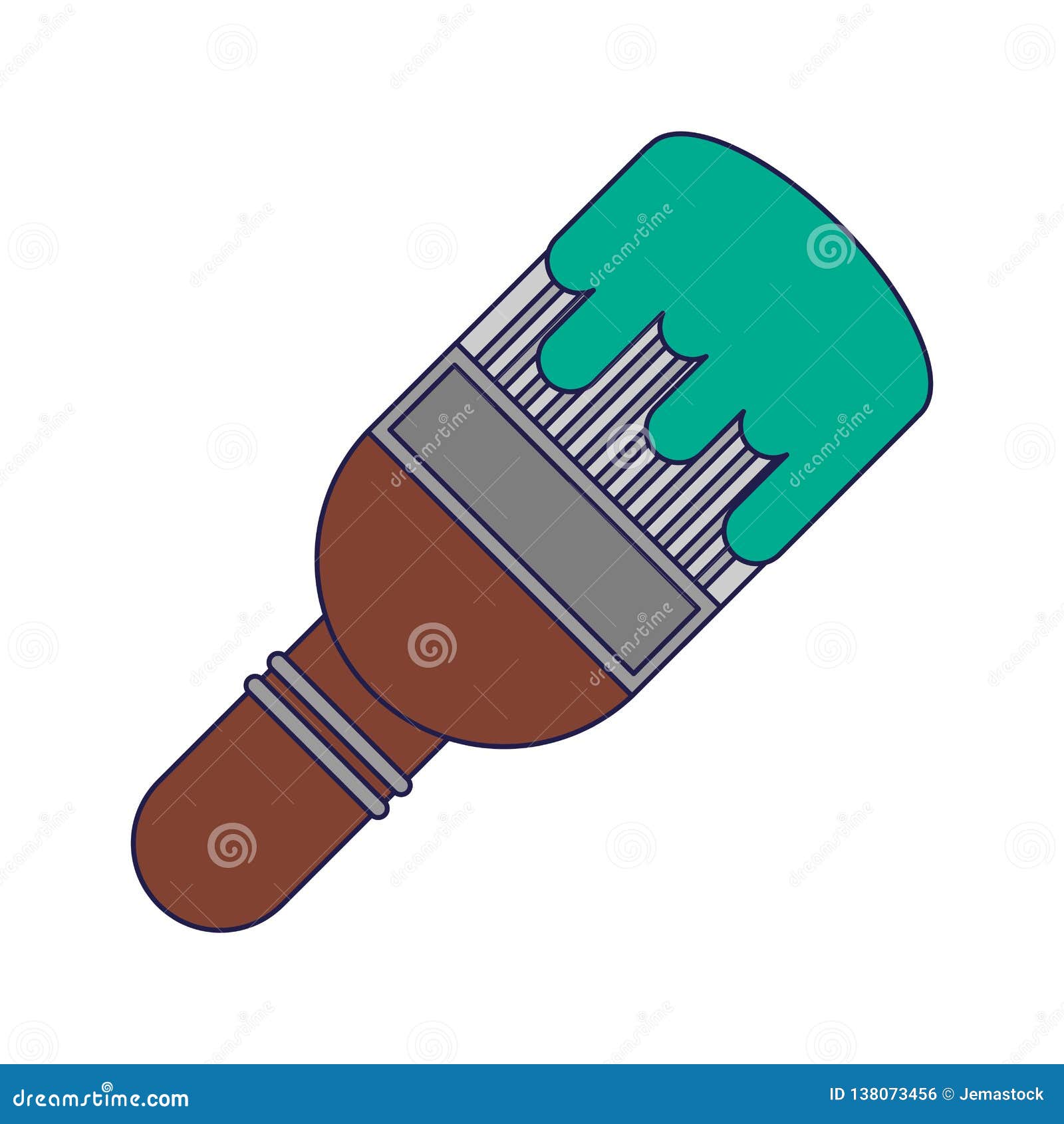 Historieta de la brocha ilustración del vector. Ilustración de cubo ...