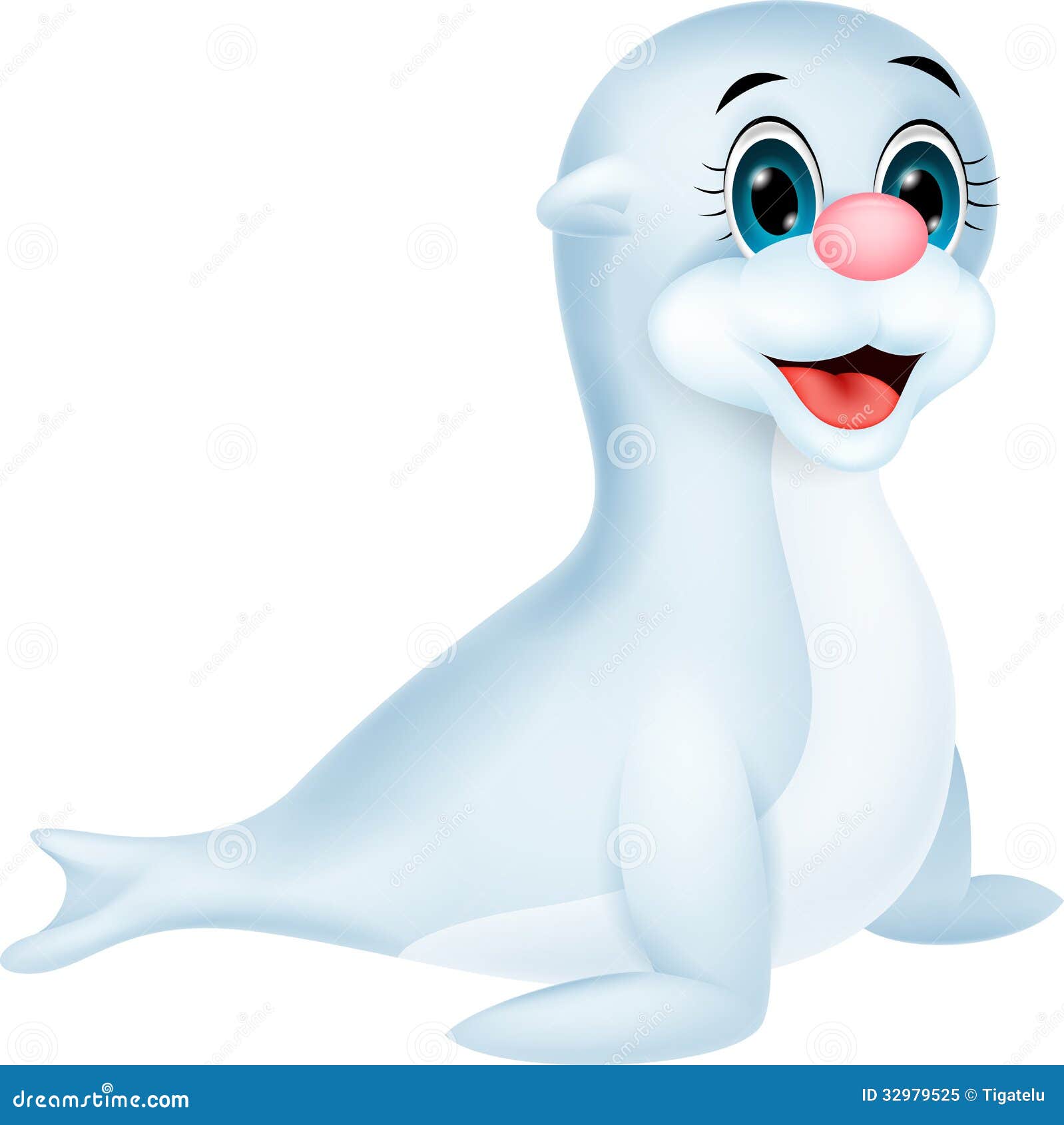 Historieta De La Cría De Foca Ilustración del Vector - Ilustración de ...