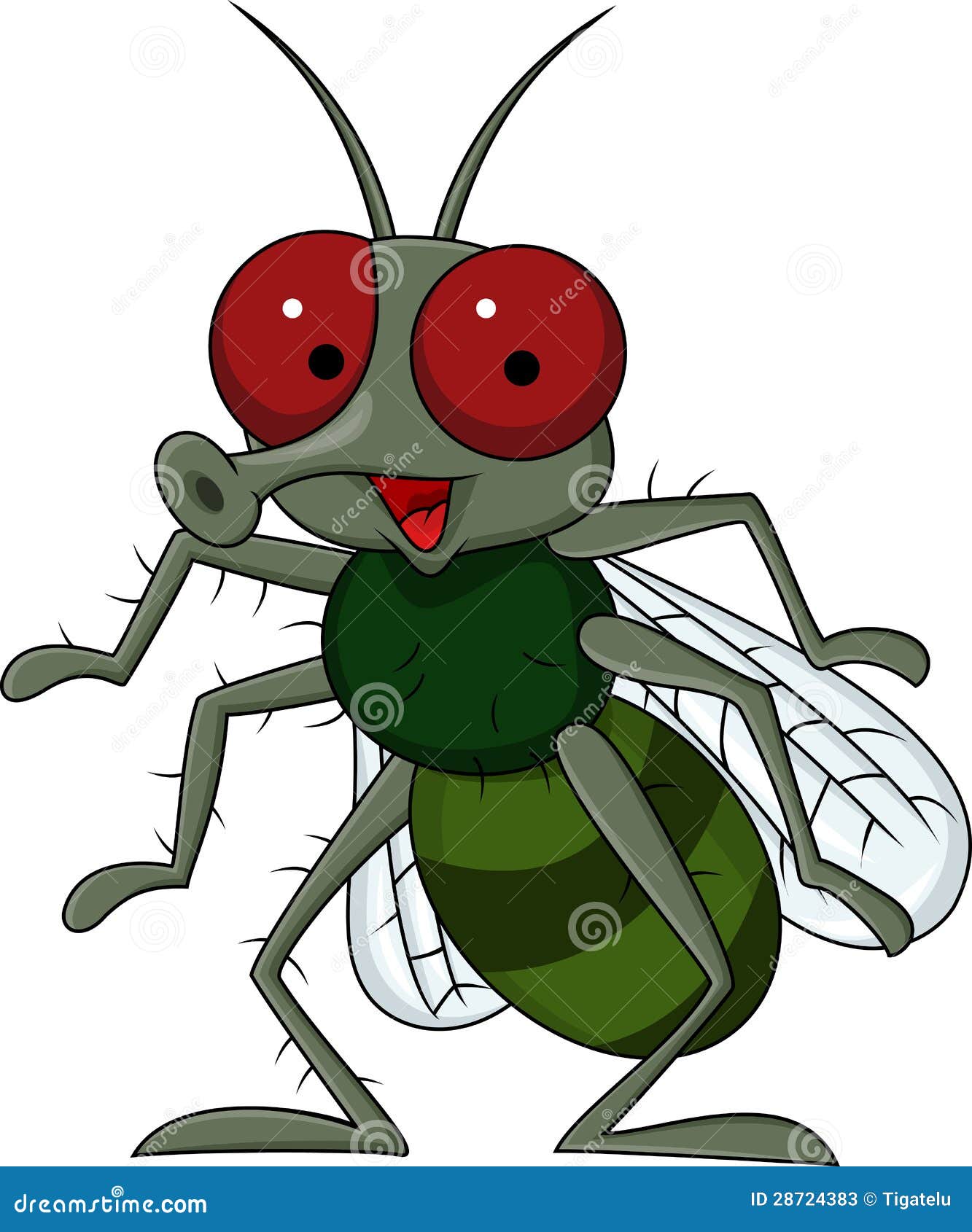 Historieta de la mosca ilustración del vector. Ilustración de bosquejo ...