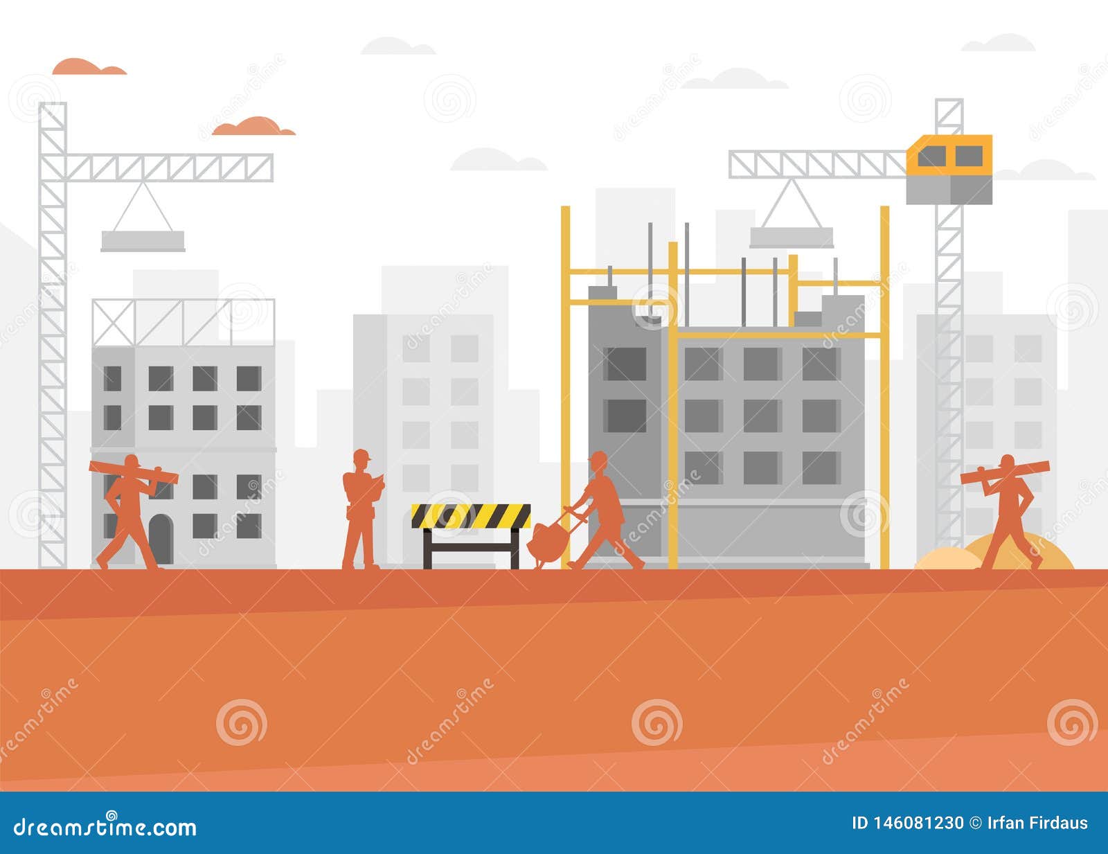 Historieta Del Constructor De La Construcci?n Ilustración del Vector - Ilustración de desarrollo ...