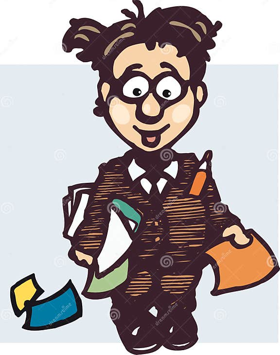 Historieta del empleado stock de ilustración. Ilustración de historieta ...