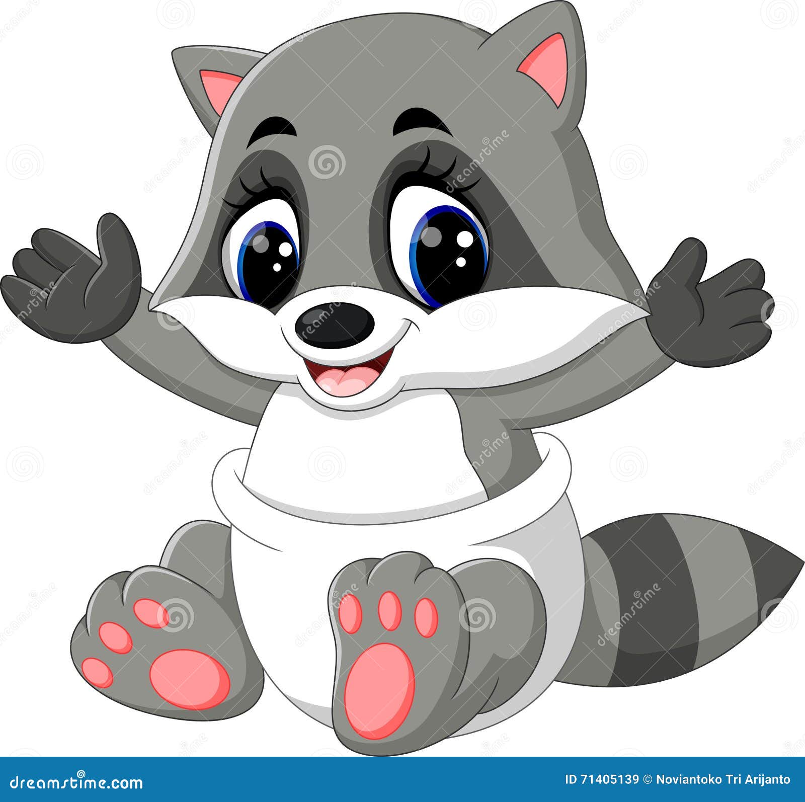 Historieta Del Mapache Del Bebé Ilustración del Vector - Ilustración de ...