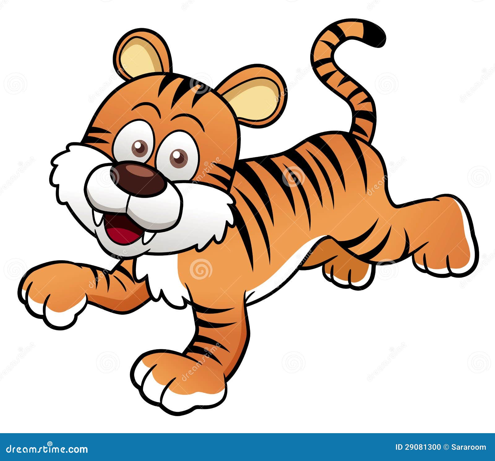 Historieta Del Tigre. Vector Ilustración del Vector - Ilustración de ...