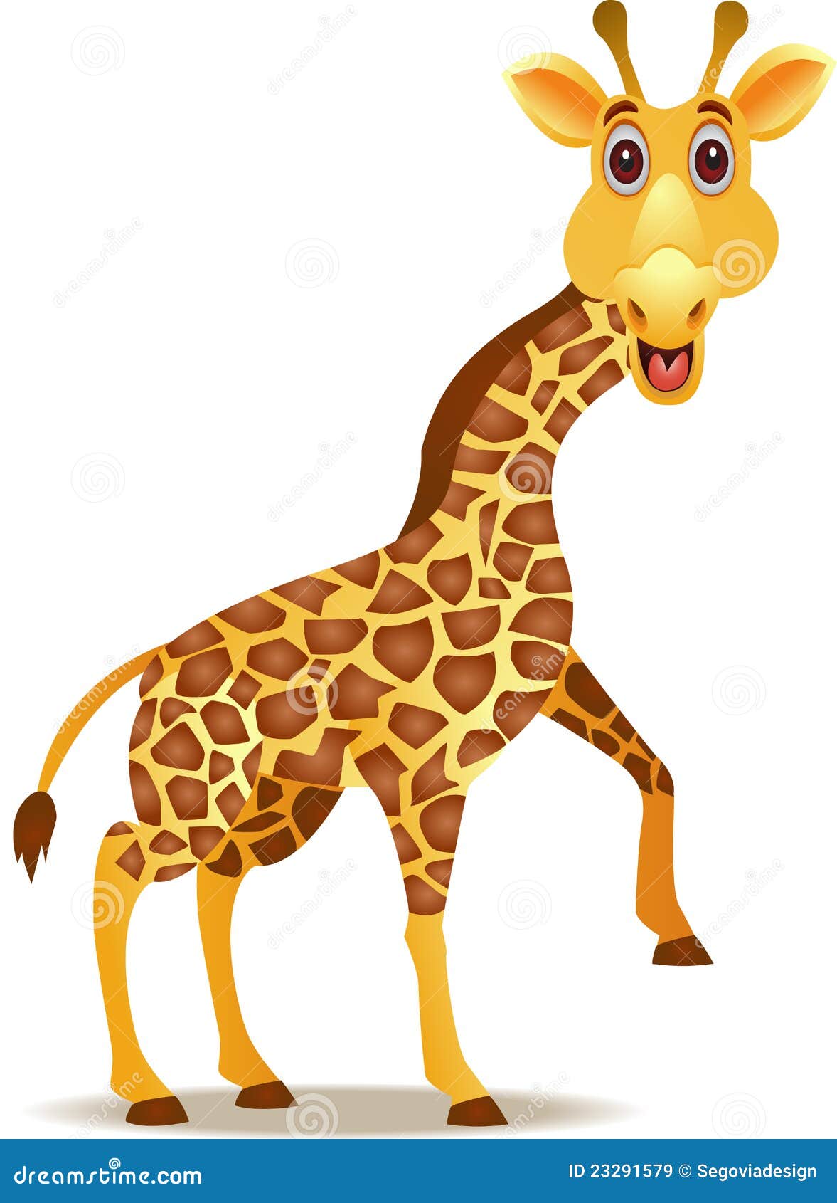 Historieta Divertida De La Jirafa Imágenes de archivo libres de ...