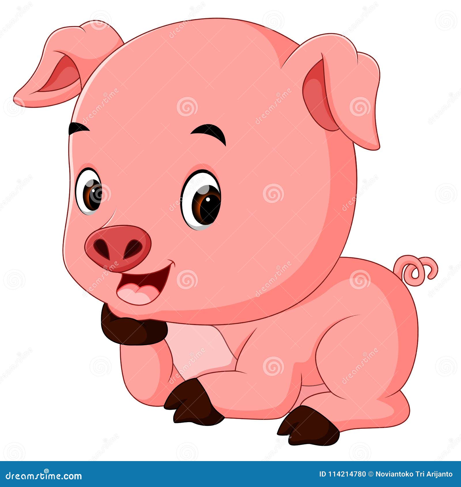 Historieta Divertida Del Cerdo Ilustración del Vector - Ilustración de ...