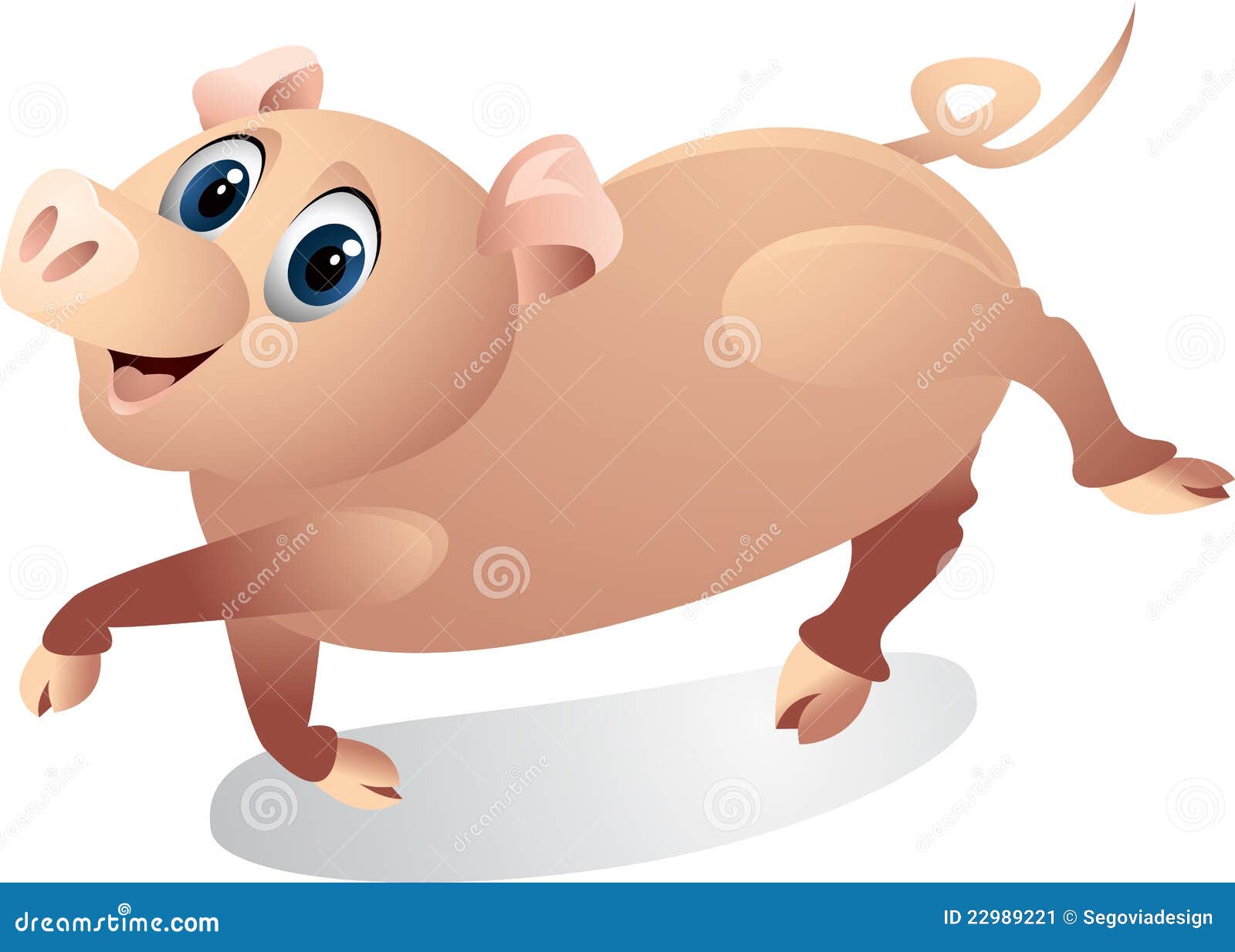 Historieta Divertida Del Cerdo Ilustración del Vector - Ilustración de ...