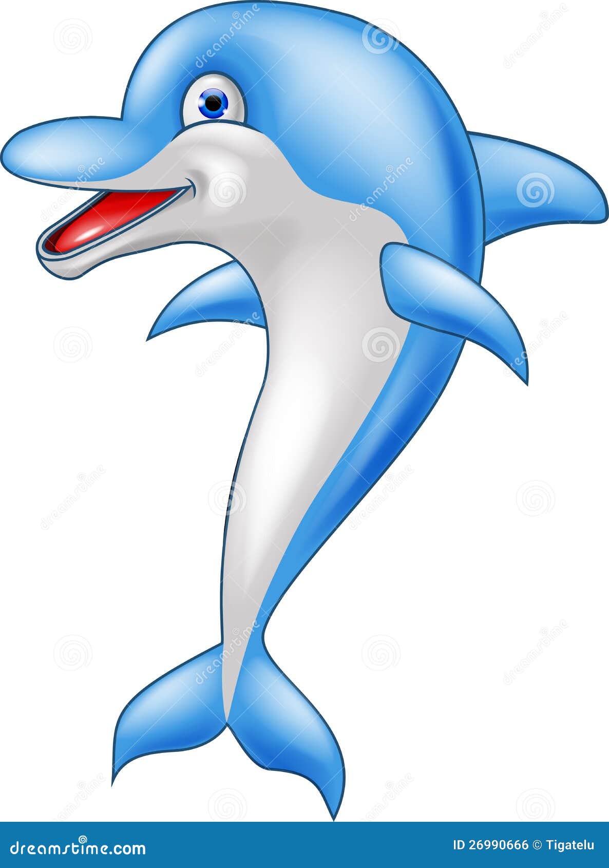 Historieta Feliz Del Delfín Ilustración del Vector - Ilustración de ...