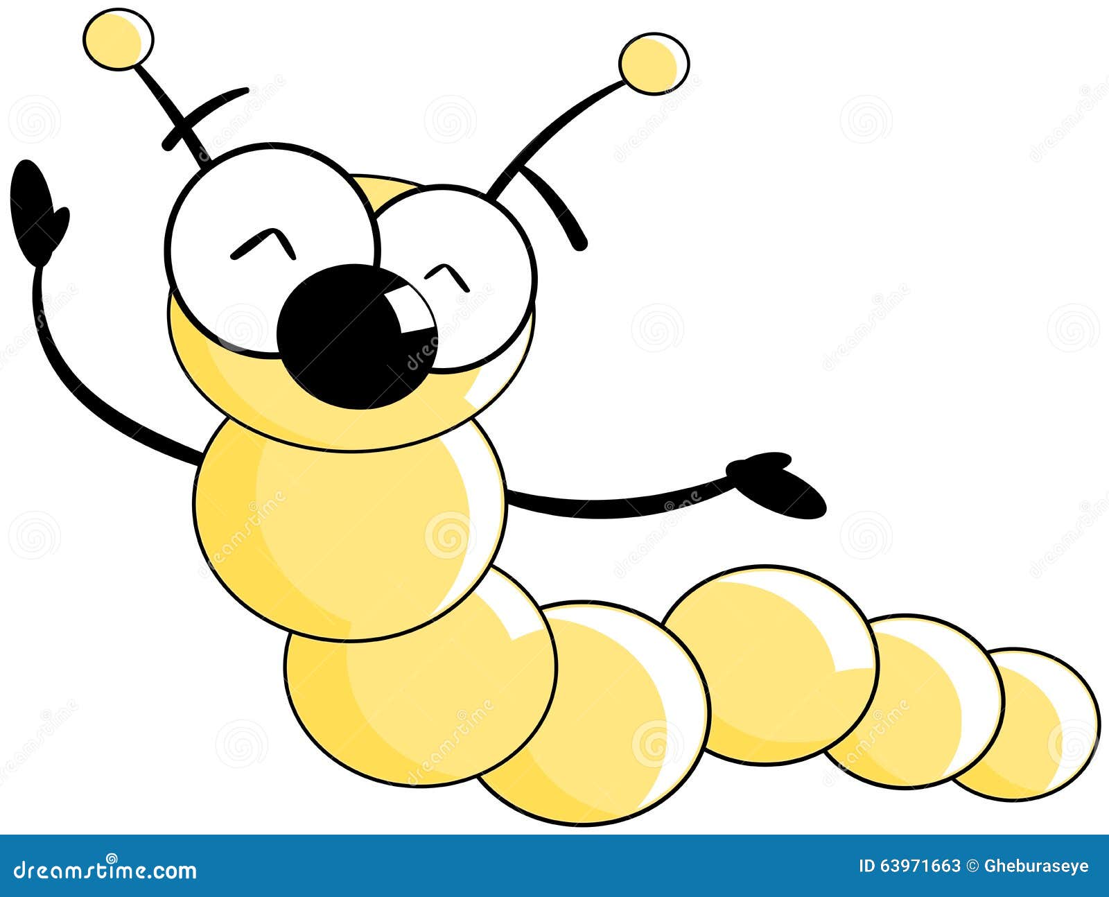 Historieta Feliz Del Gusano Ilustración del Vector - Ilustración de ...