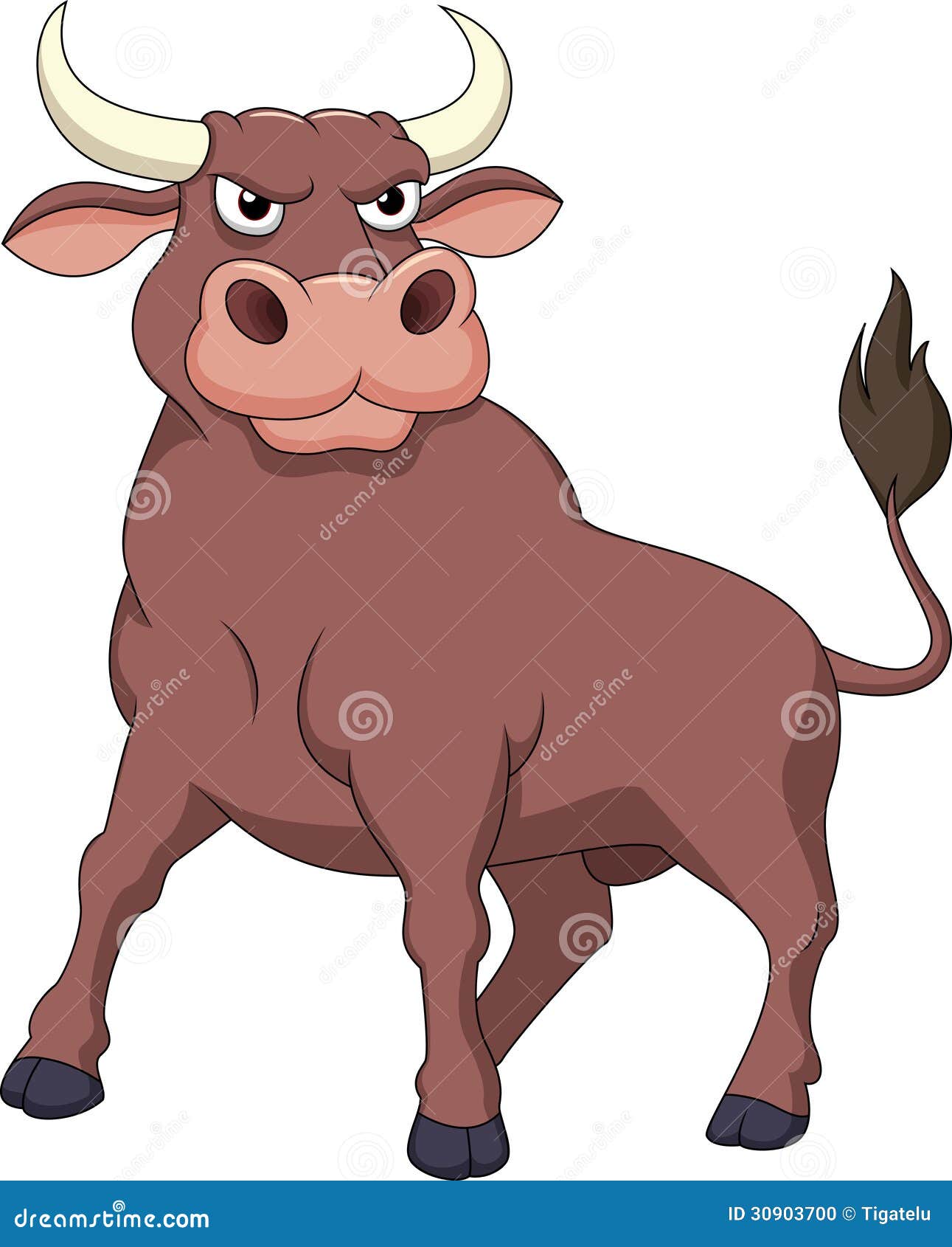 Historieta fuerte del toro ilustración del vector. Ilustración de ...
