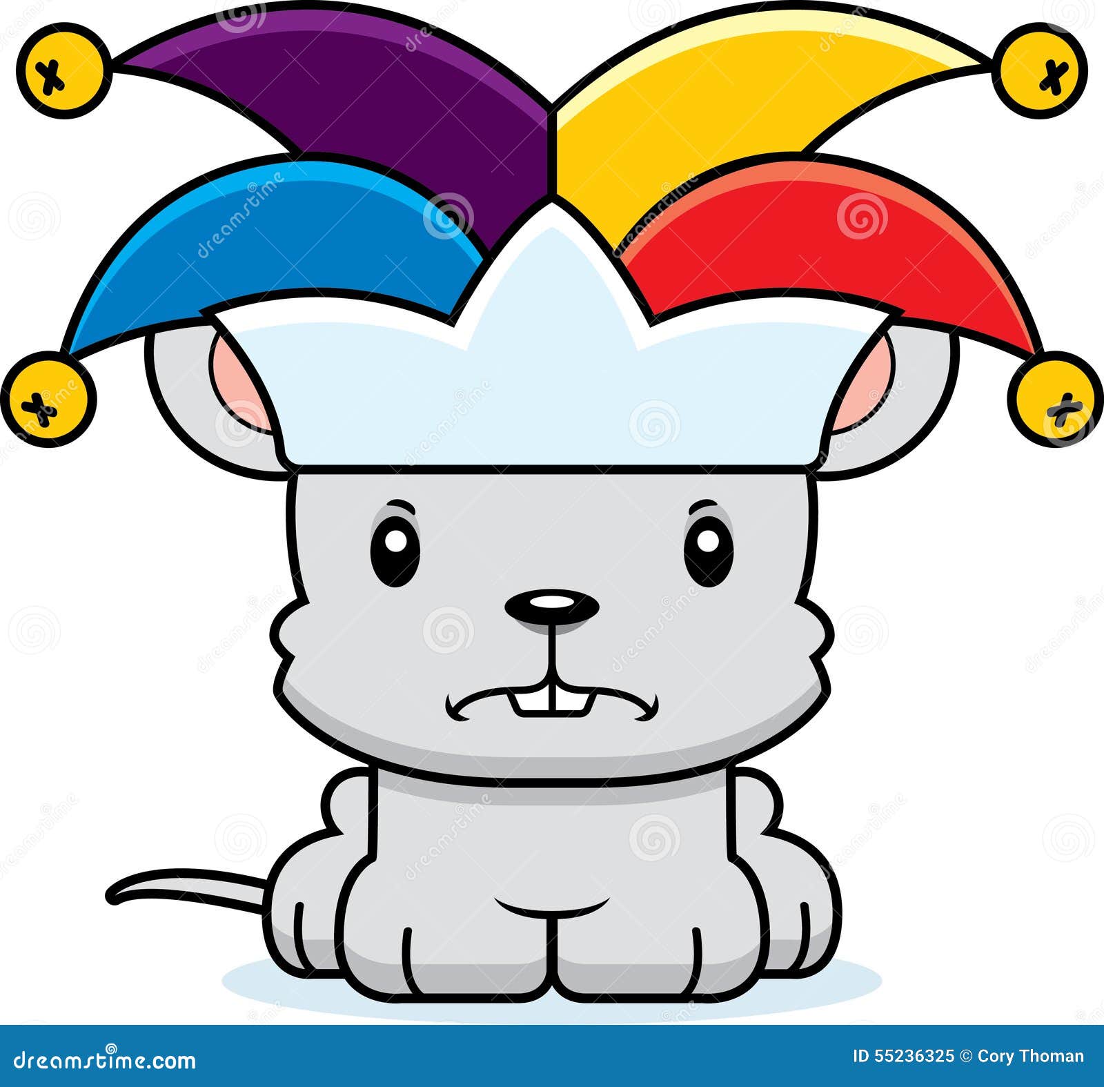 Historieta Jester Mouse Enojado Ilustración del Vector - Ilustración de ...