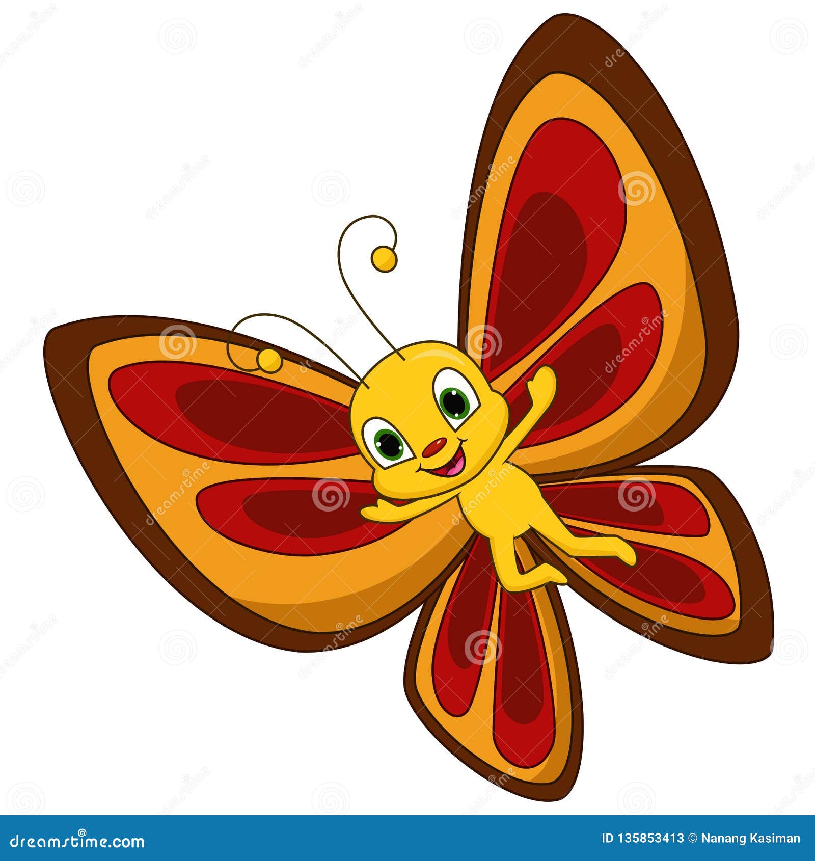 Historieta Linda De La Mariposa Ilustración del Vector - Ilustración de ...