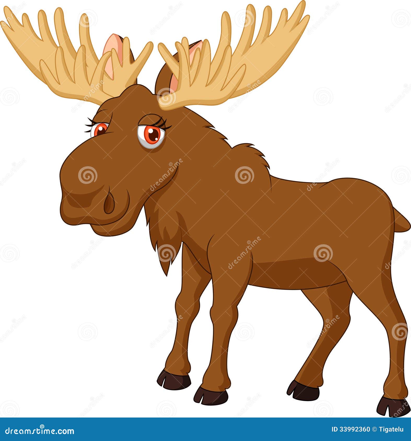 Historieta Linda De Los Alces Ilustración del Vector - Ilustración de ...