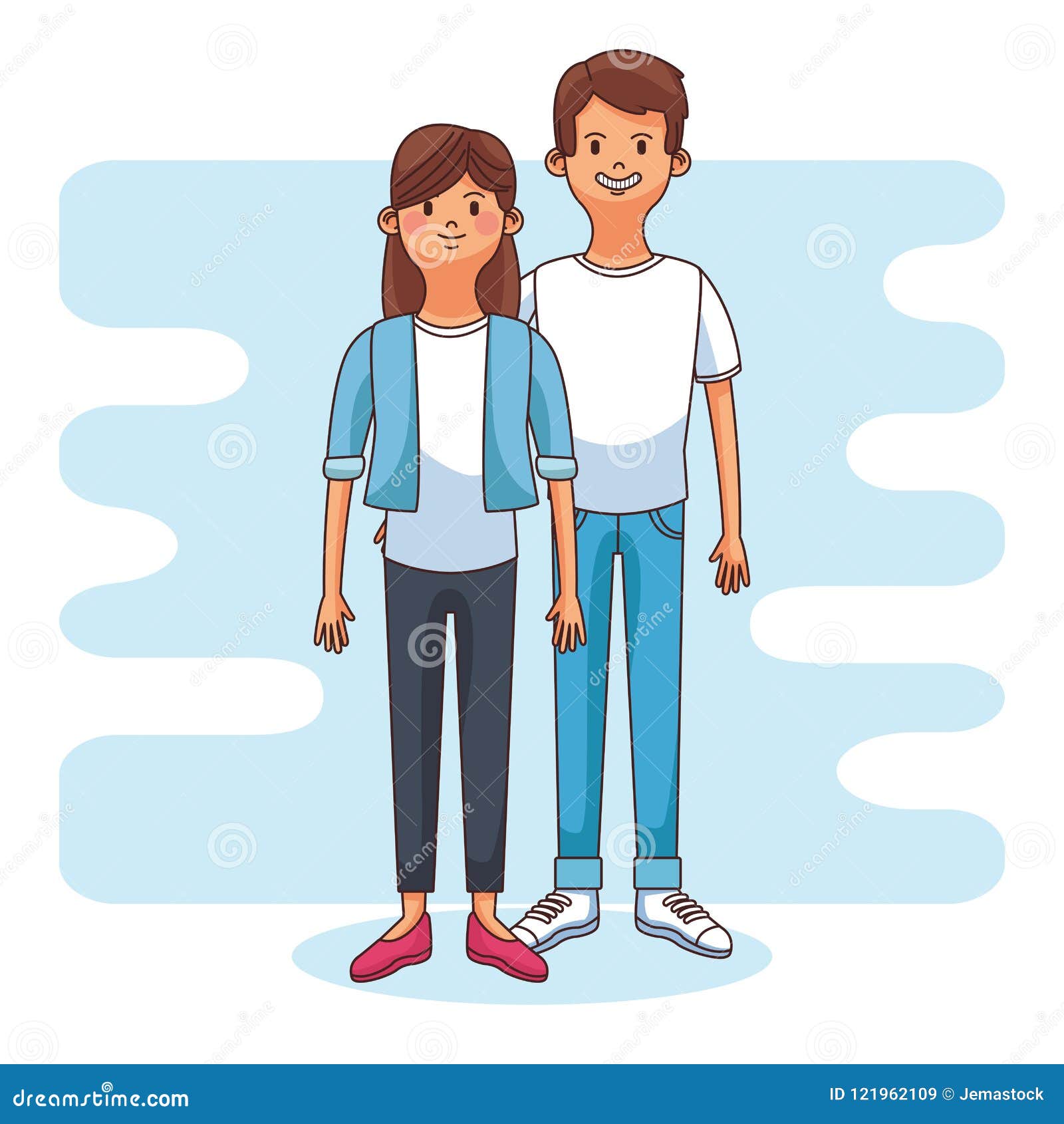 Historieta Linda De Los Pares Ilustración del Vector - Ilustración de ...