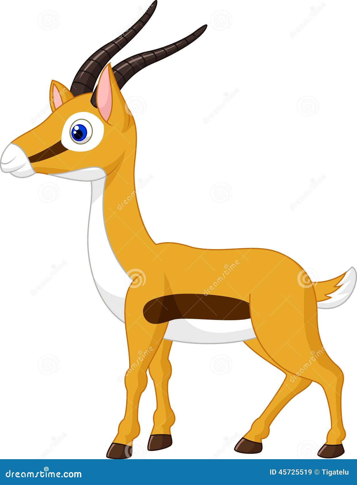 Historieta Linda Del Gazelle Ilustración del Vector - Ilustración de ...