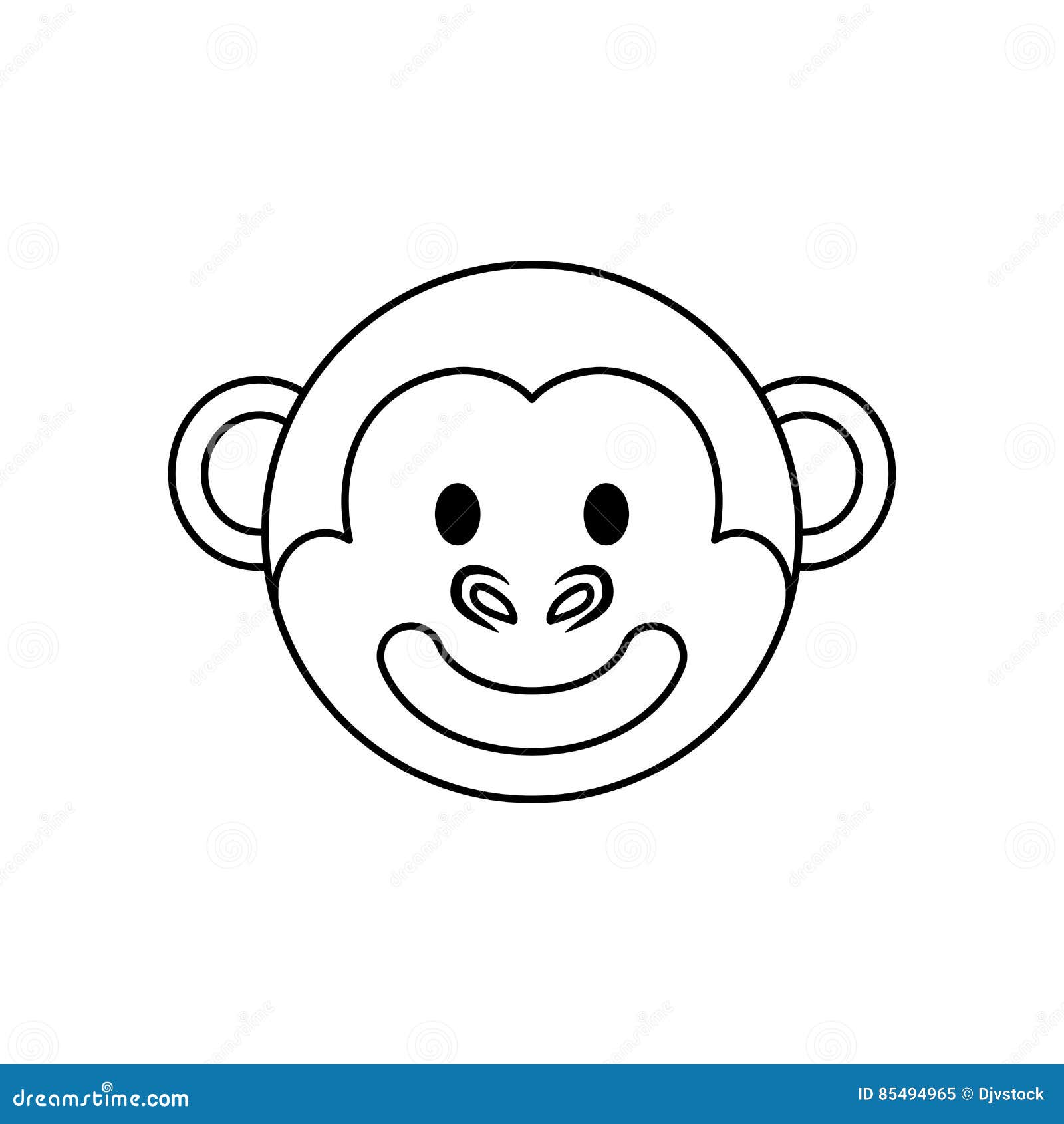 Historieta linda del mono stock de ilustración. Ilustración de mascota ...