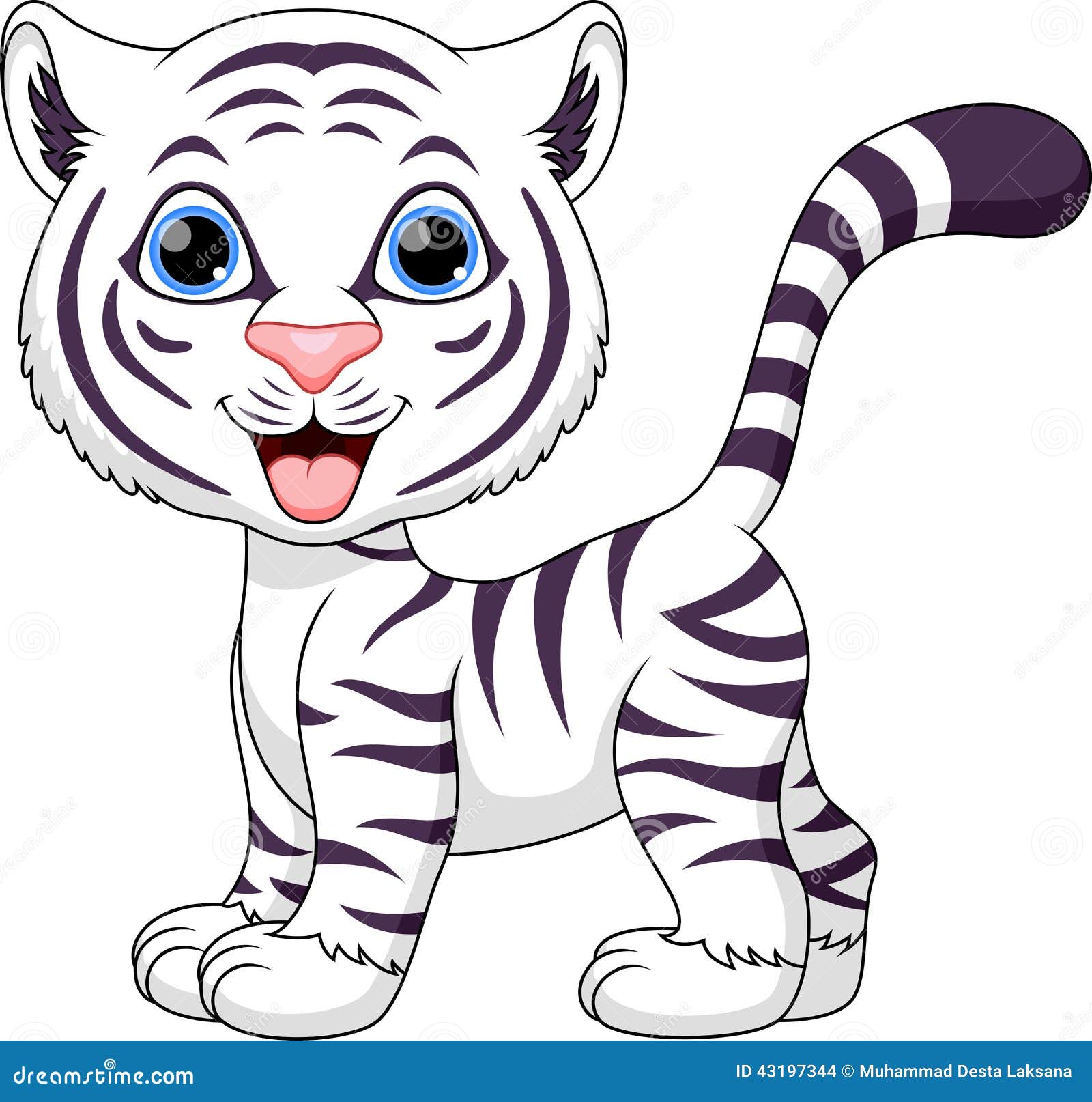 Historieta linda del tigre stock de ilustración. Ilustración de ...