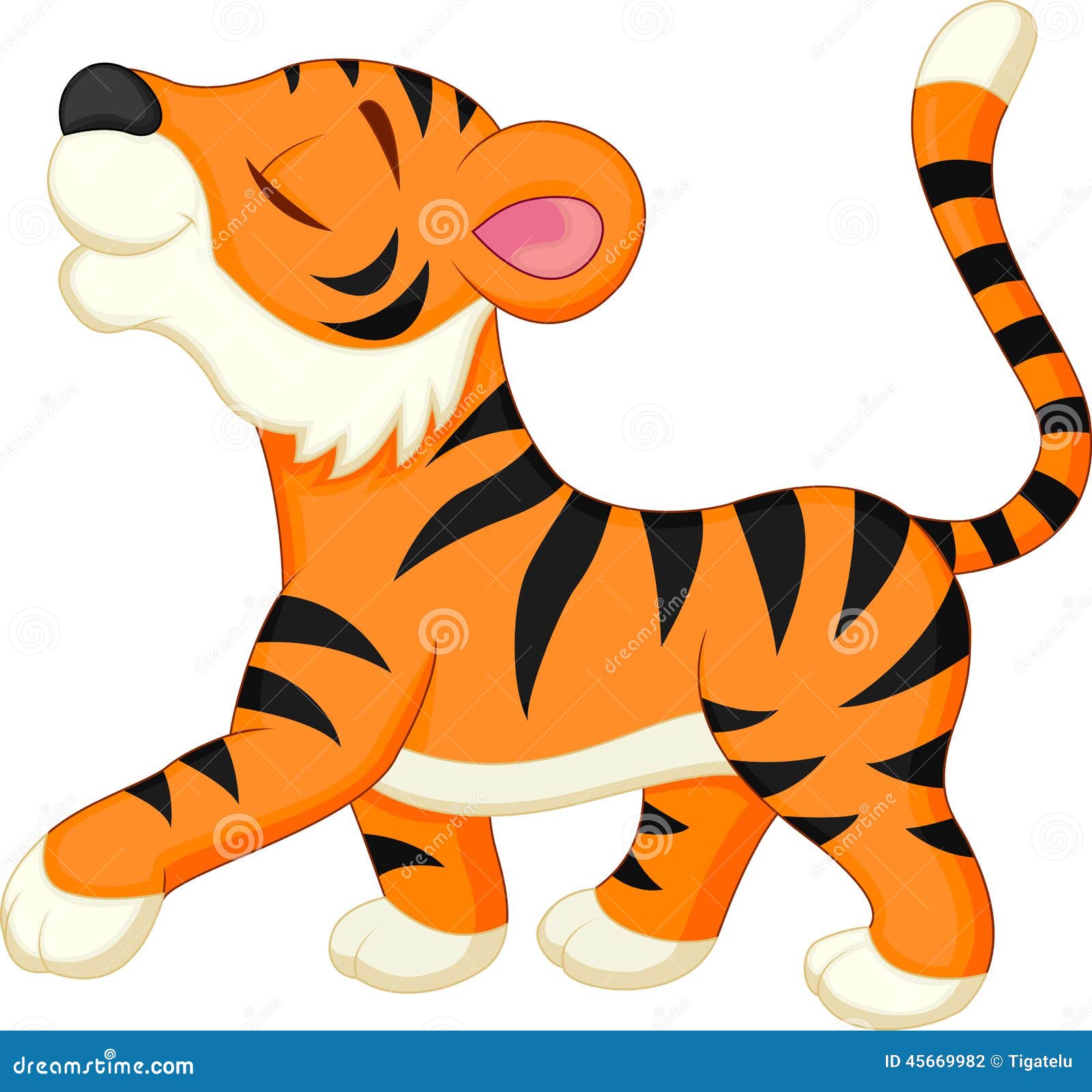 Historieta linda del tigre ilustración del vector. Ilustración de ...