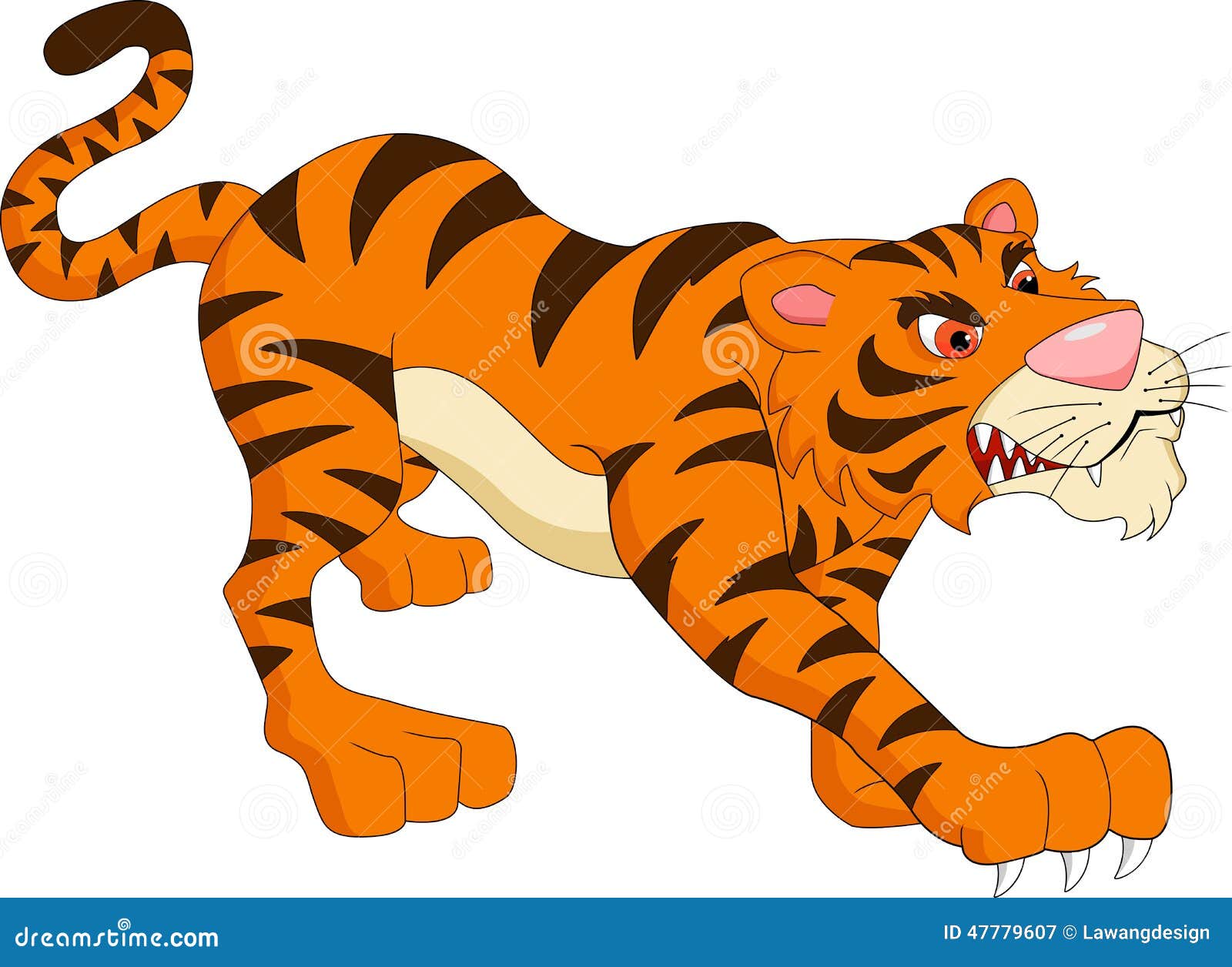 Historieta linda del tigre ilustración del vector. Ilustración de ...