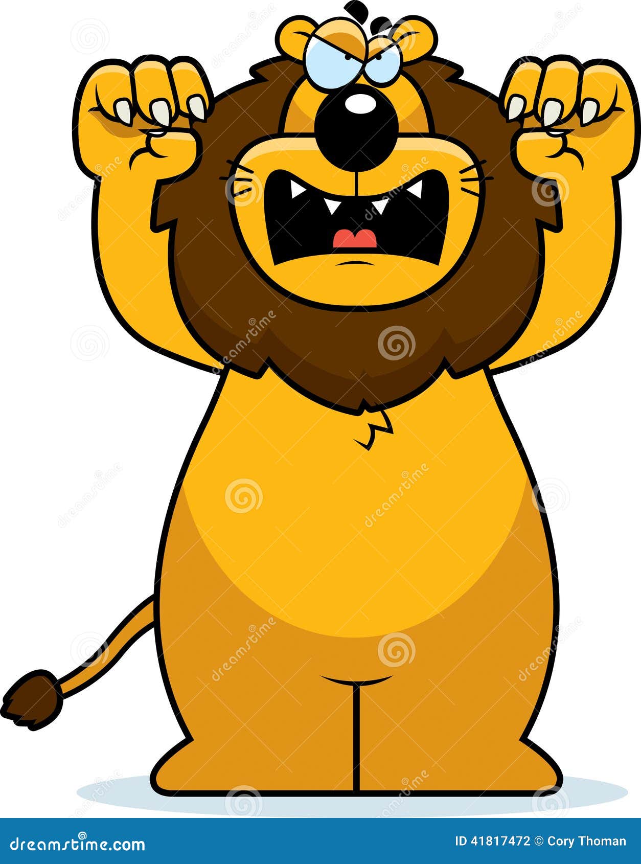 Historieta Lion Attacking ilustración del vector. Ilustración de ...